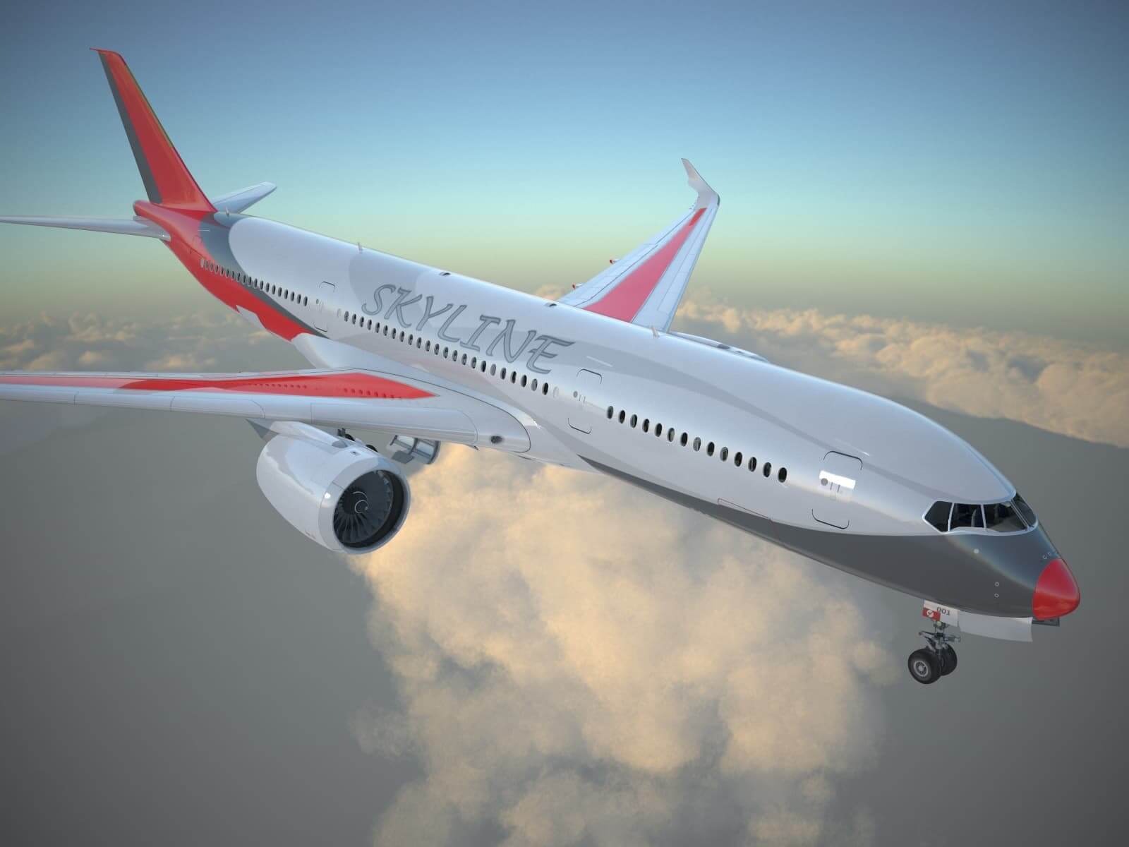 Generic Jet Airliner - 3D Model by SQUIR