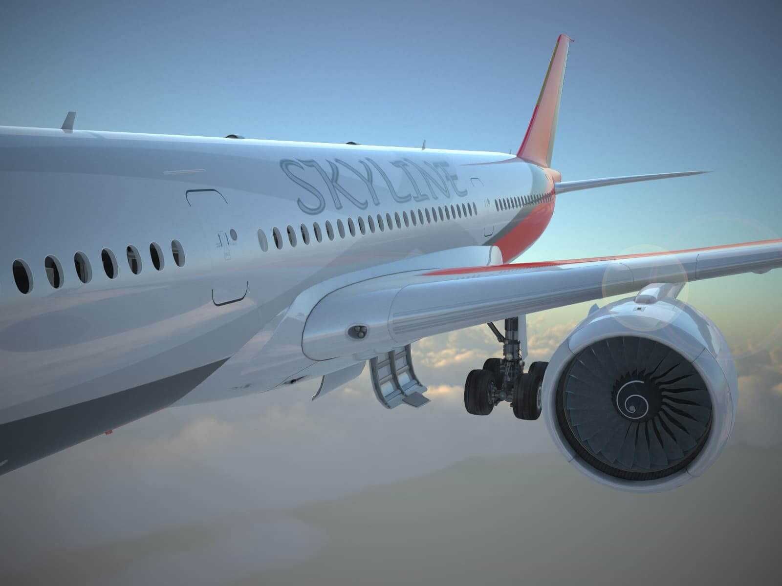 Generic Jet Airliner - 3D Model by SQUIR