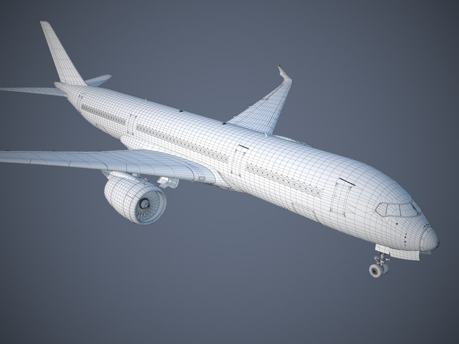 Generic Jet Airliner - 3D Model by SQUIR