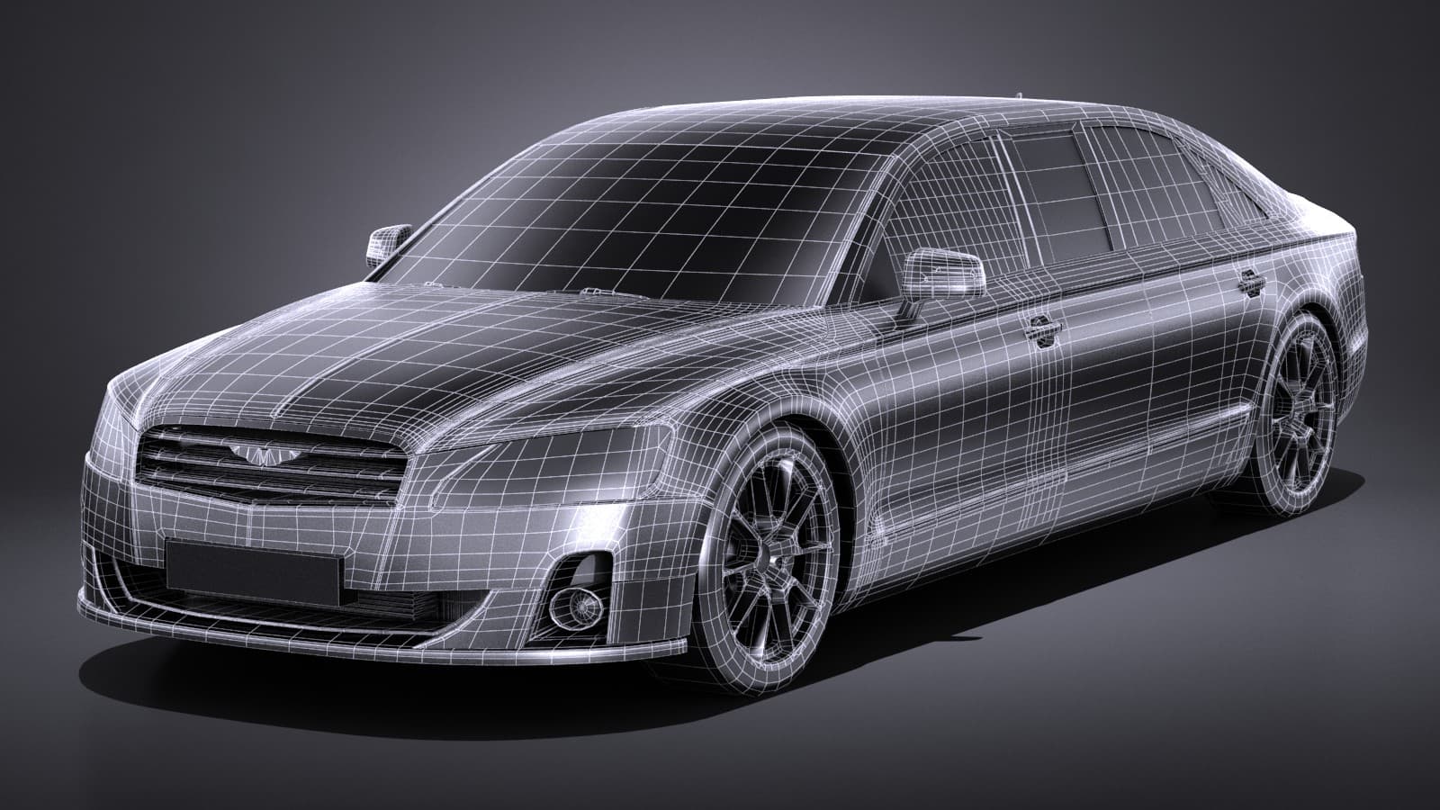 Generic Limousine 2016 - 3D Model by SQUIR