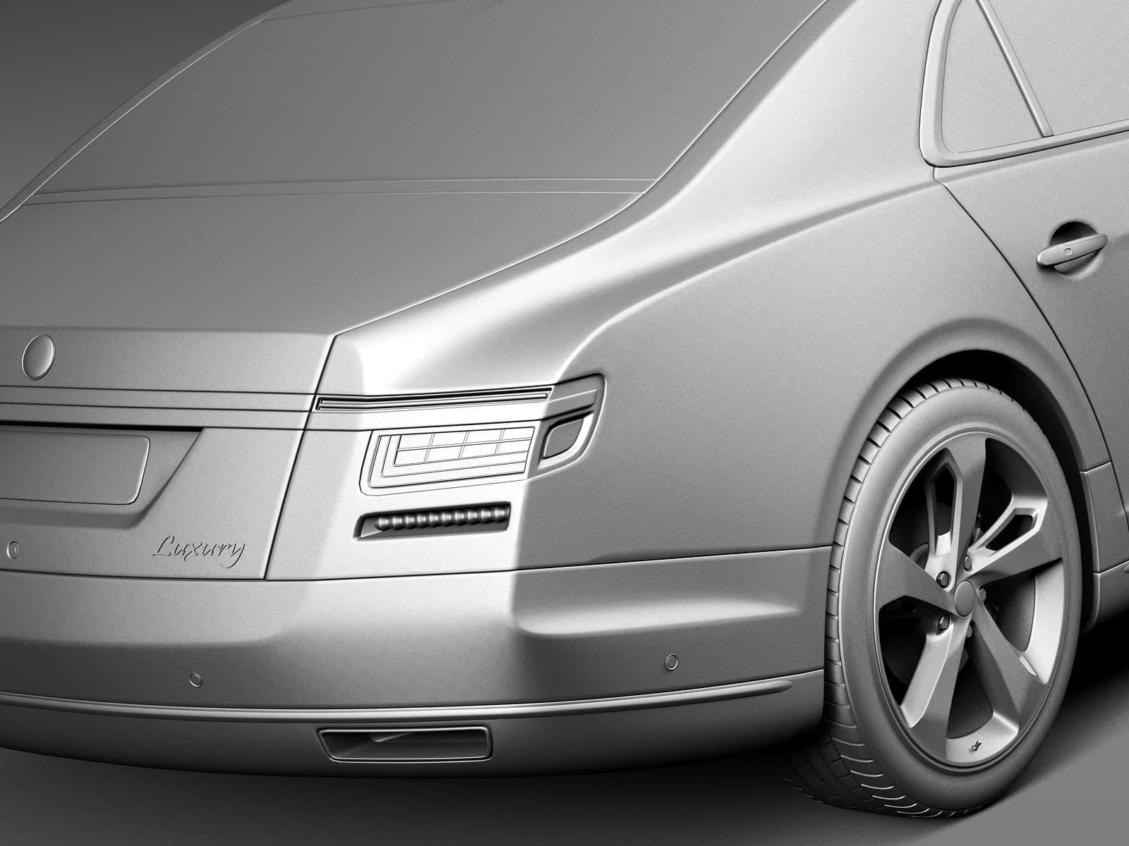 Generic Luxury Saloon 2016 - 3D Model by SQUIR