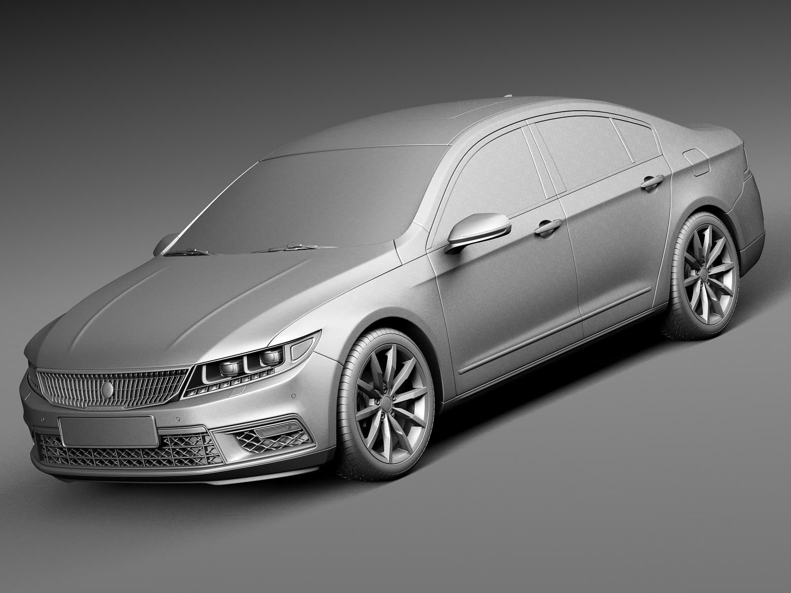 Generic Luxury Sedan 2016 - 3D Model by SQUIR