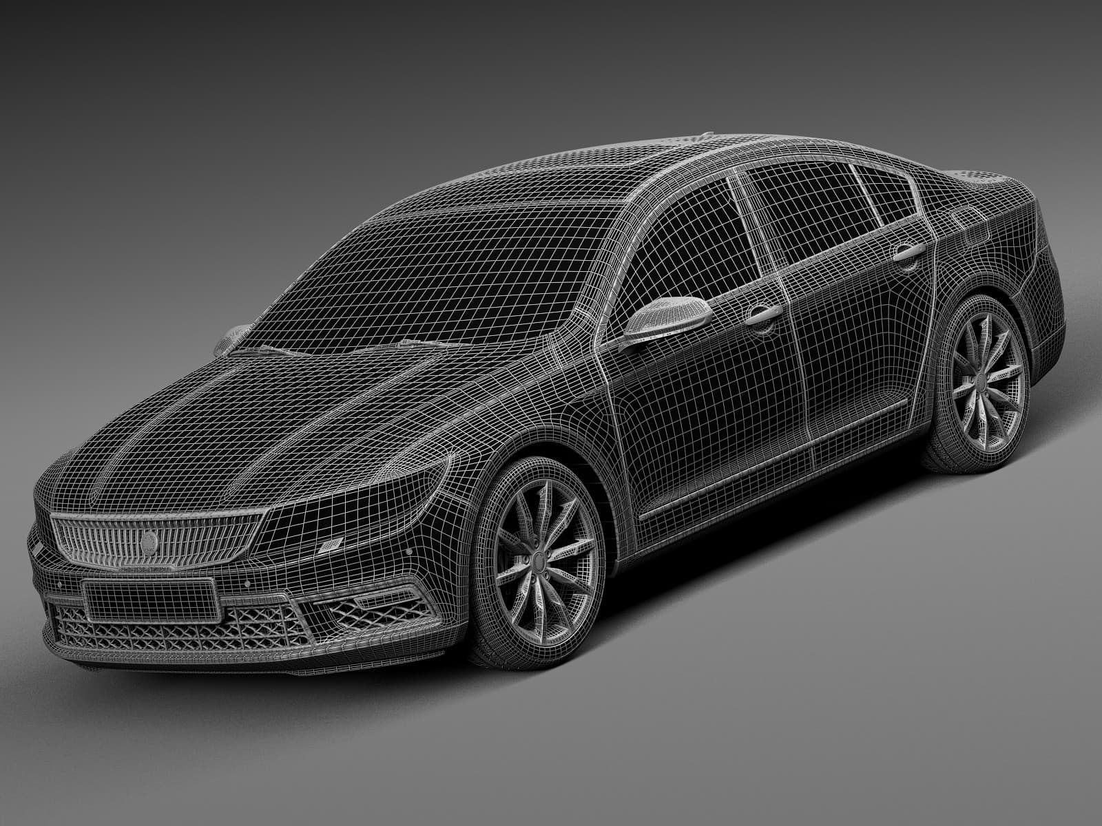 Generic Luxury Sedan 2016 - 3D Model by SQUIR