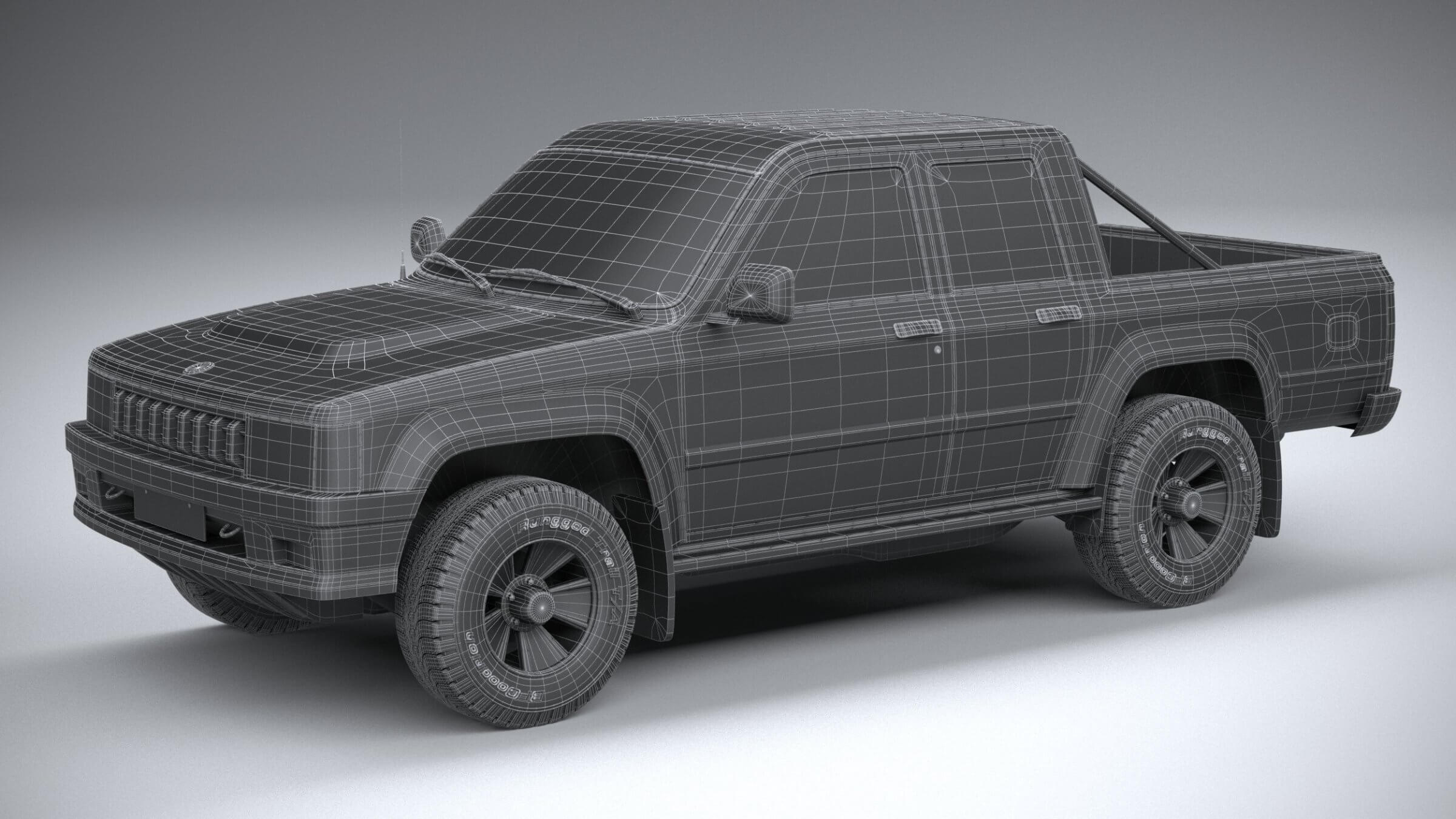 Generic Pickup 1980 - 3D Model by SQUIR