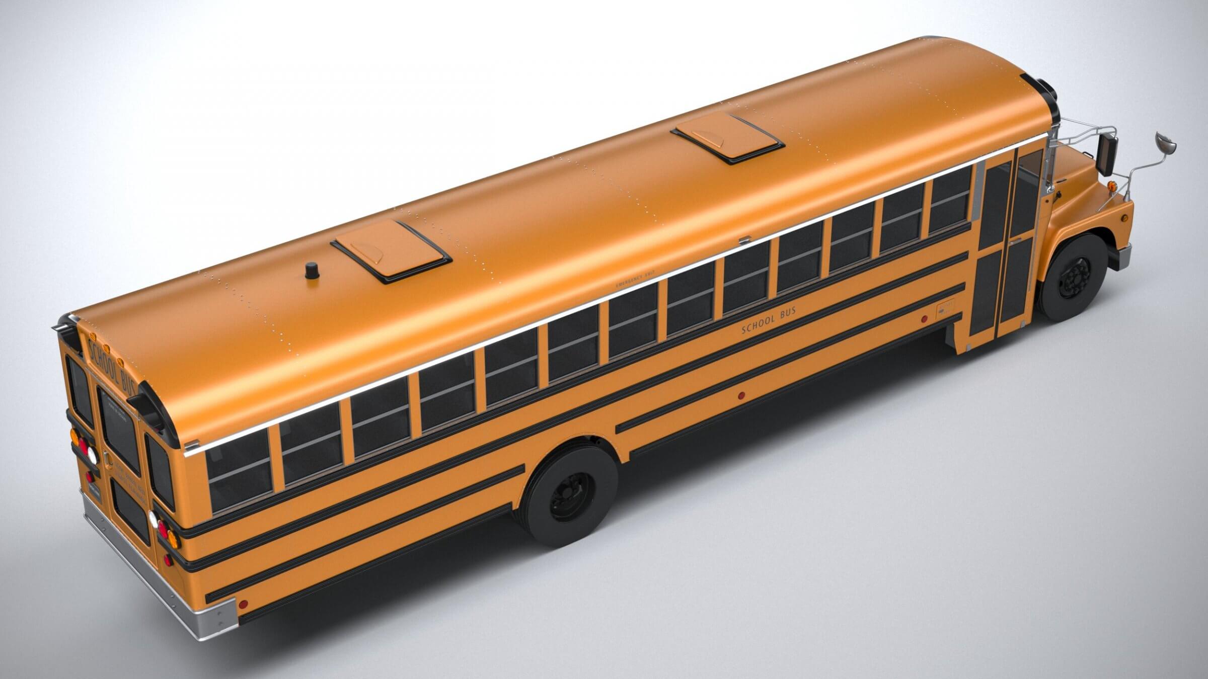 Generic School Bus 1980 - 3D Model by SQUIR