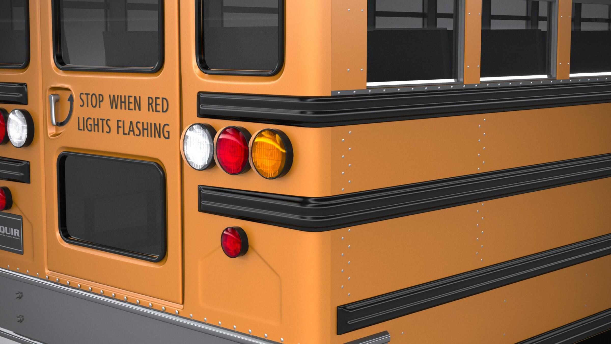 Generic School Bus 1980 - 3D Model by SQUIR