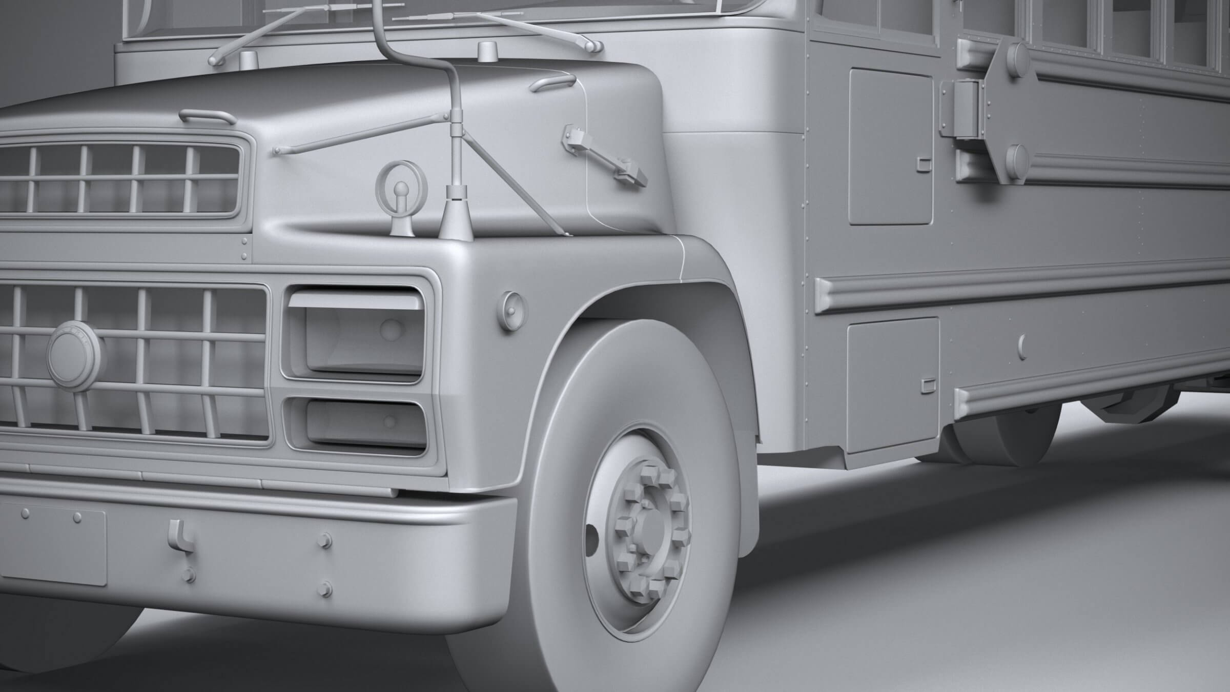 Generic School Bus 1980 - 3D Model by SQUIR