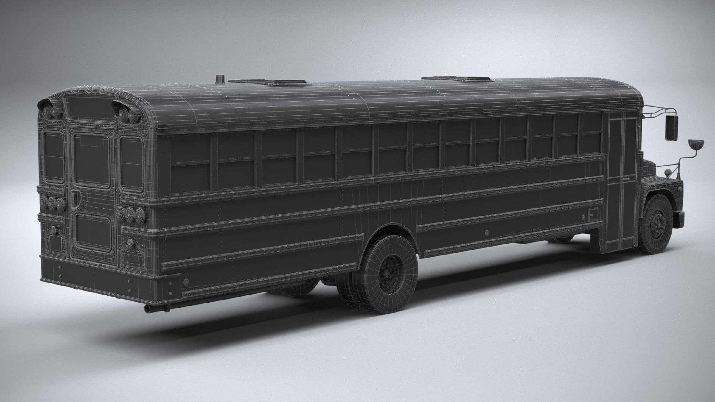 Generic School Bus 1980 - 3D Model by SQUIR