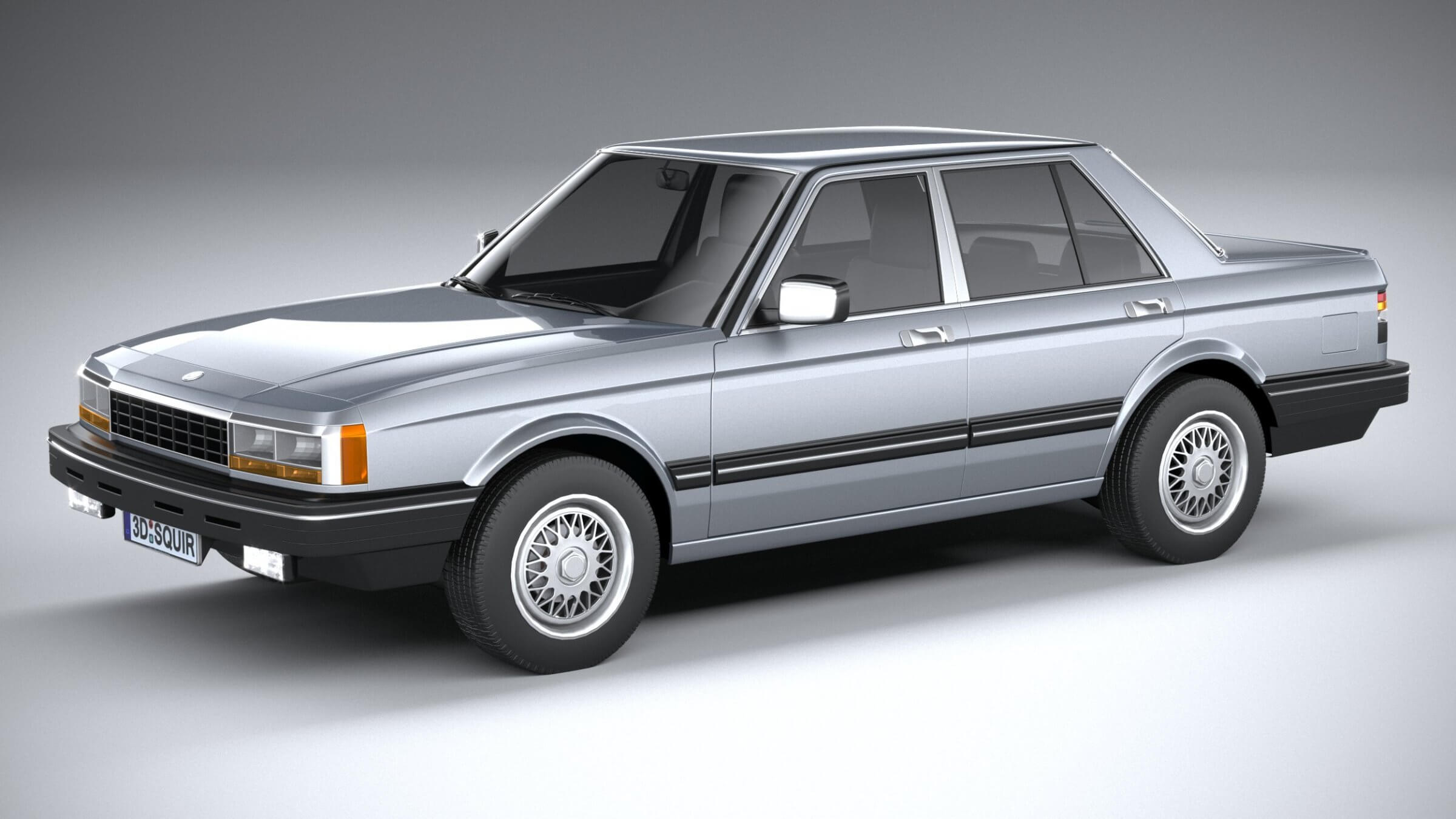 Generic Sedan 1980 - 3D Model by SQUIR