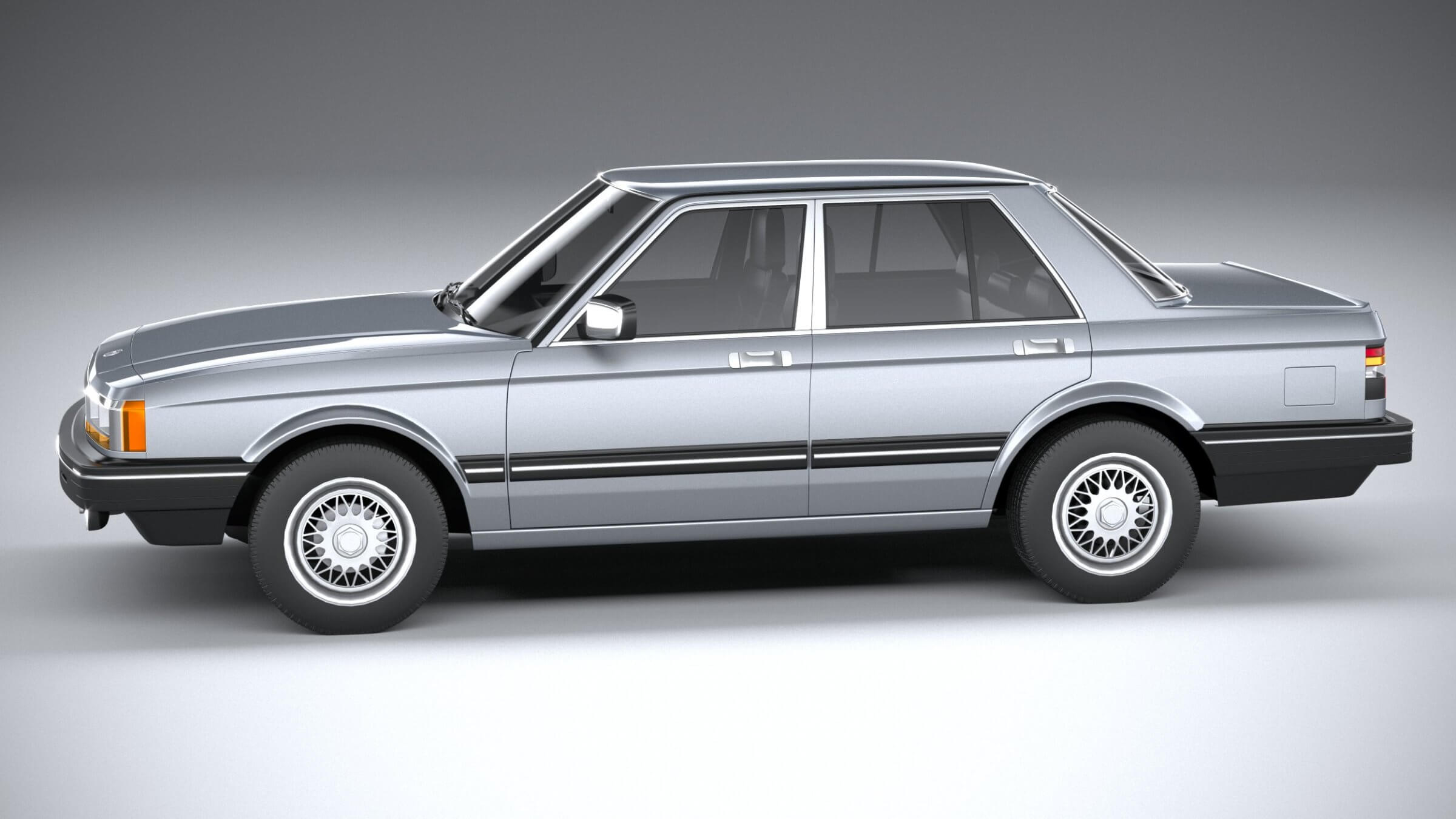 Generic Sedan 1980 - 3D Model by SQUIR