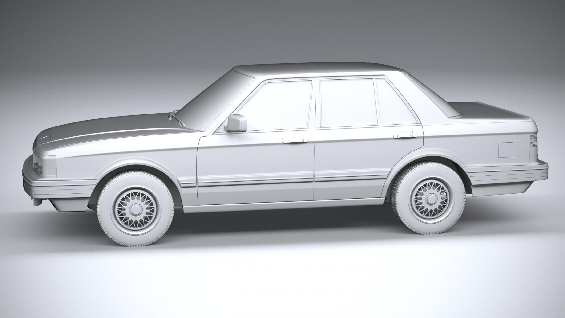 Generic Sedan 1980 - 3D Model by SQUIR