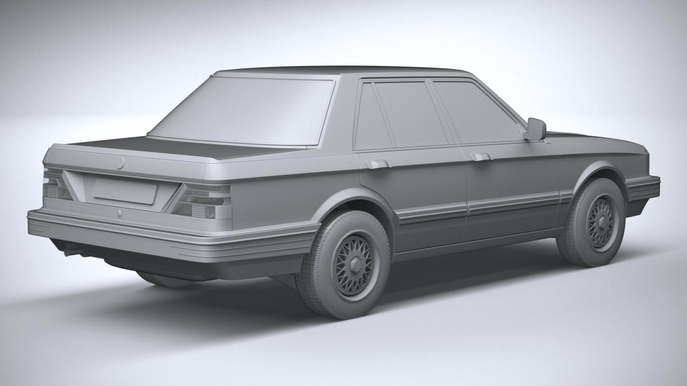 Generic Sedan 1980 - 3D Model by SQUIR