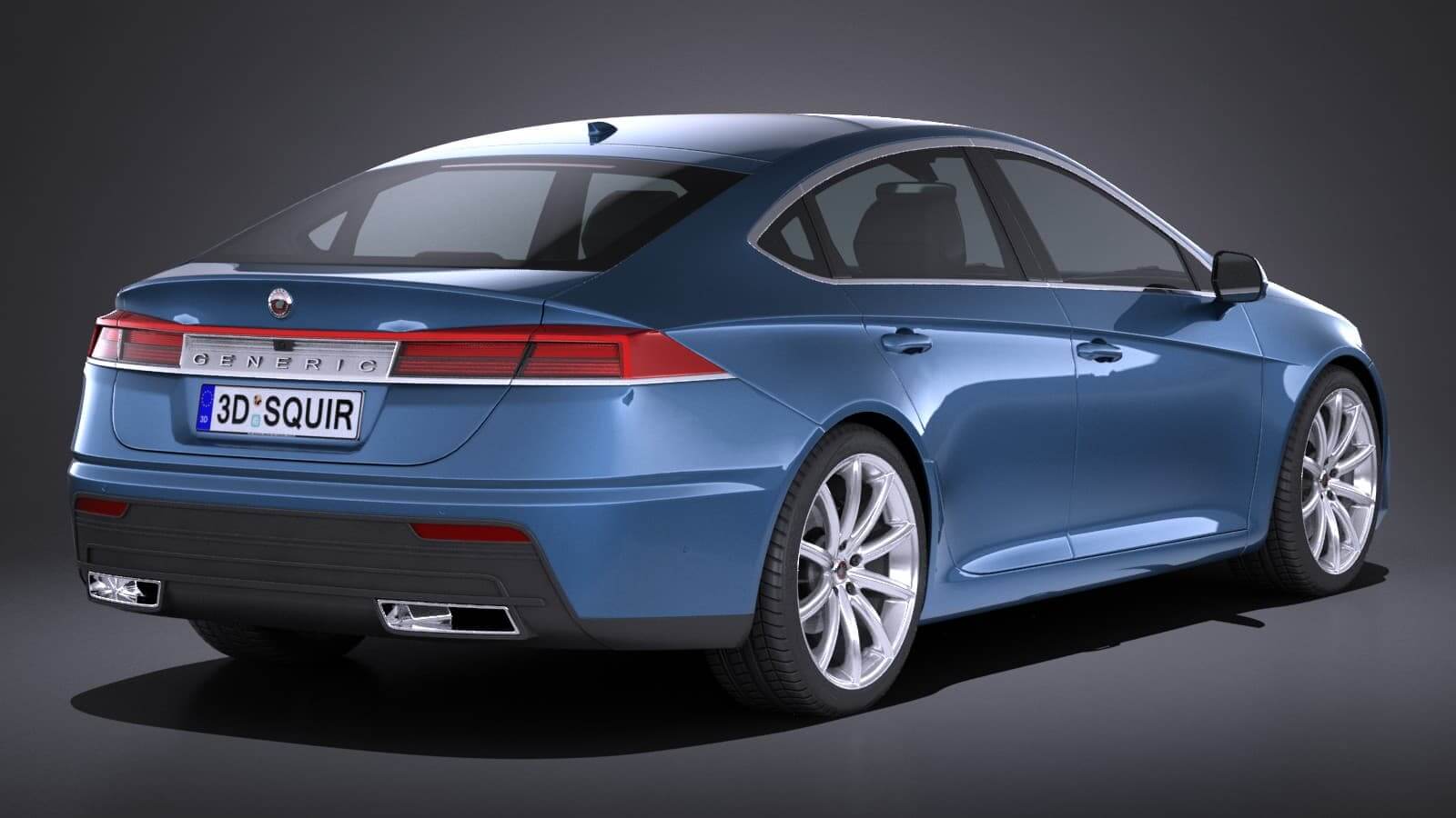 Generic Sedan 2 2017 - 3D Model by SQUIR