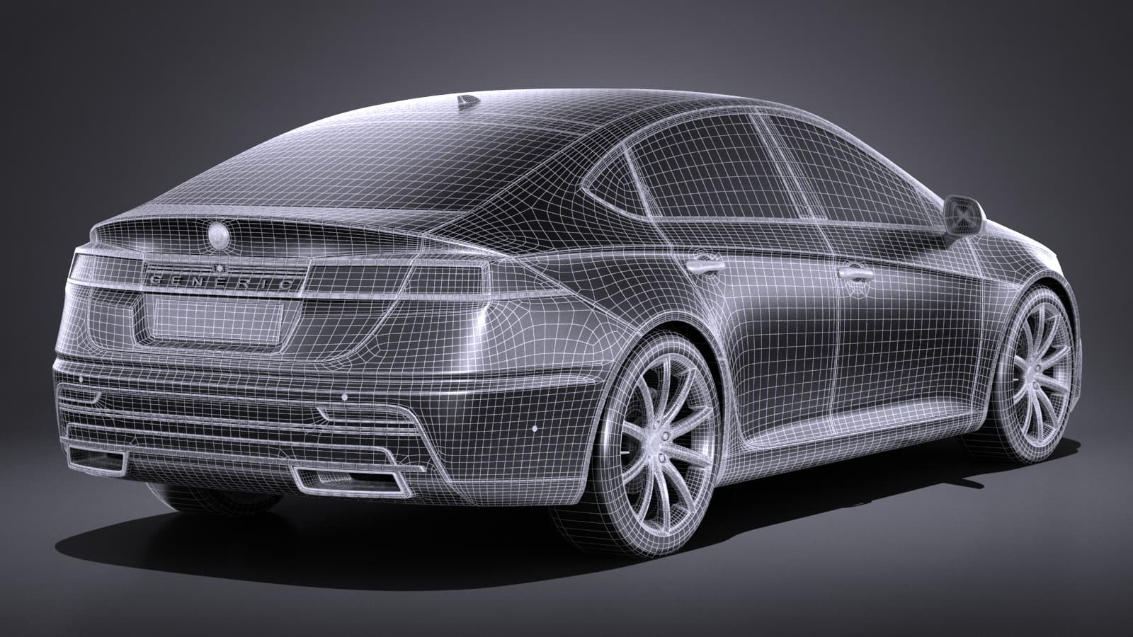 Generic Sedan 2 2017 - 3D Model by SQUIR