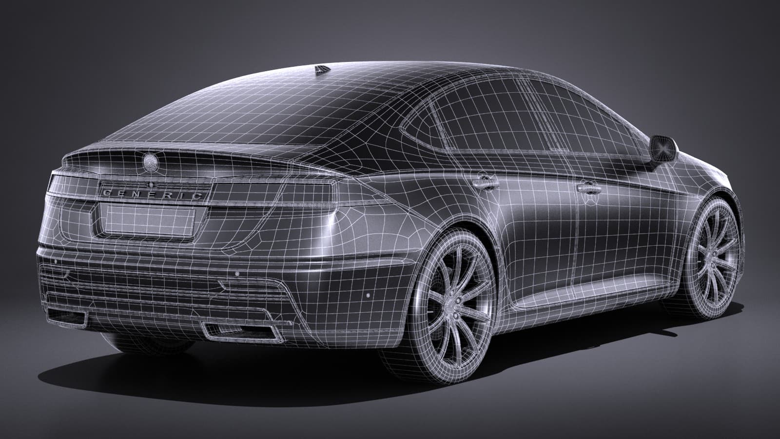 Generic Sedan 2 2017 - 3D Model by SQUIR