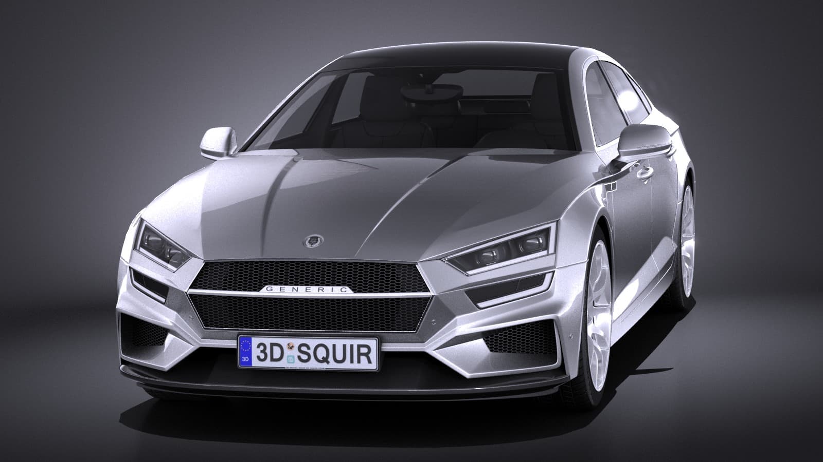 Generic Sedan 2017 V2 Studio - 3D Model by SQUIR