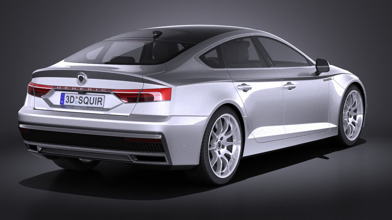 Generic Sedan 2017 V2 Studio - 3D Model by SQUIR