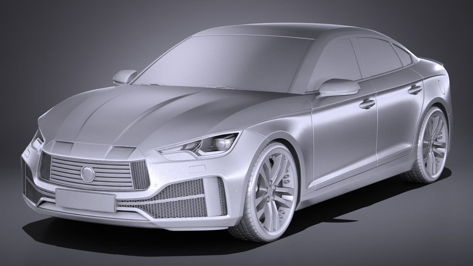 Generic Sedan 2017 - 3D Model by SQUIR