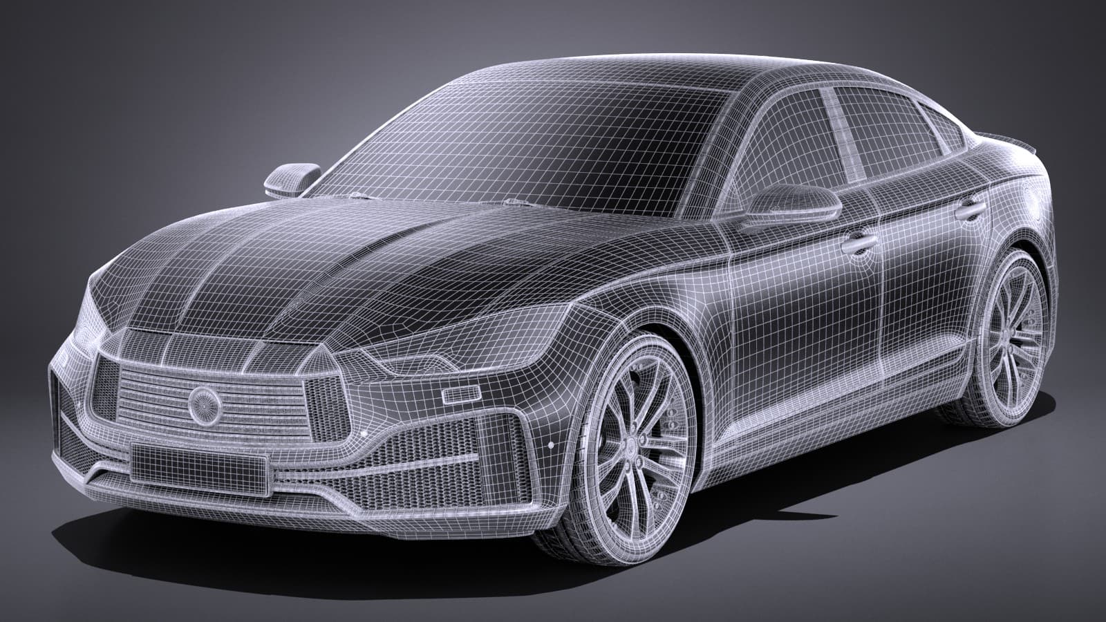 Generic Sedan 2017 - 3D Model by SQUIR