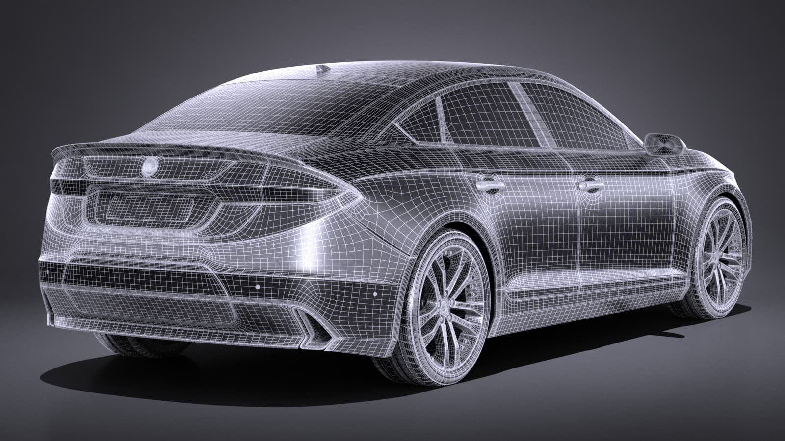 Generic Sedan 2017 - 3D Model by SQUIR