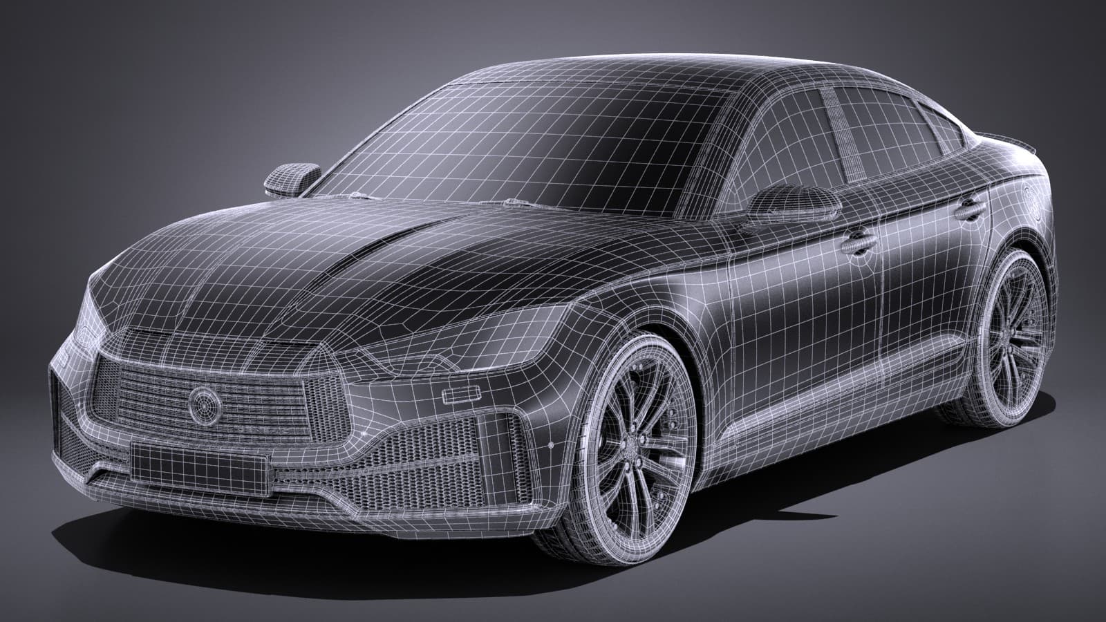 Generic Sedan 2017 - 3D Model by SQUIR