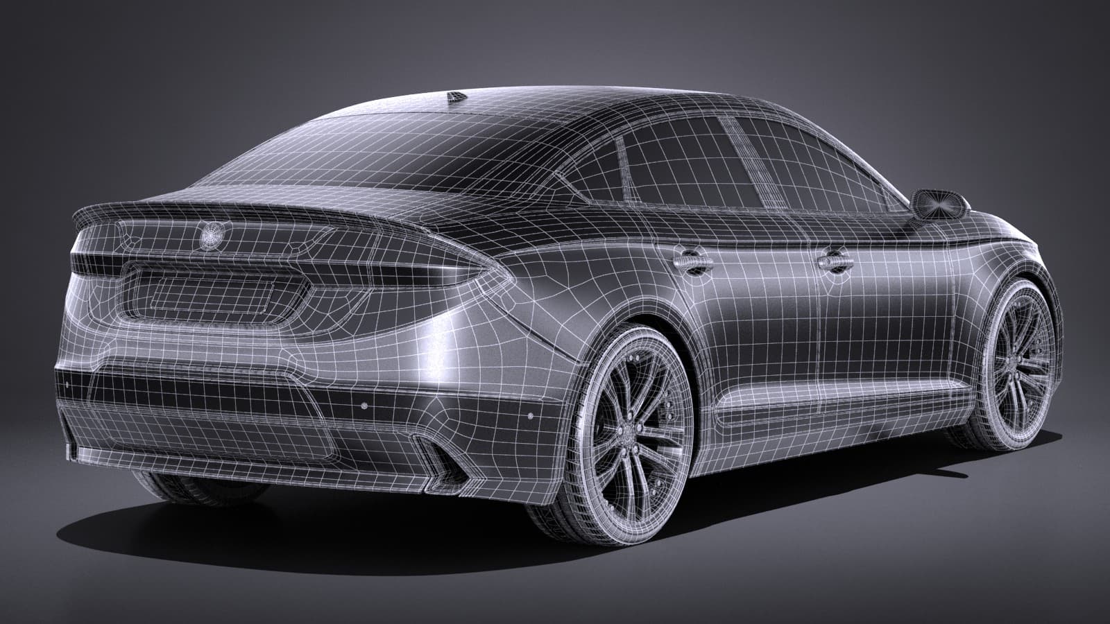 Generic Sedan 2017 - 3D Model by SQUIR