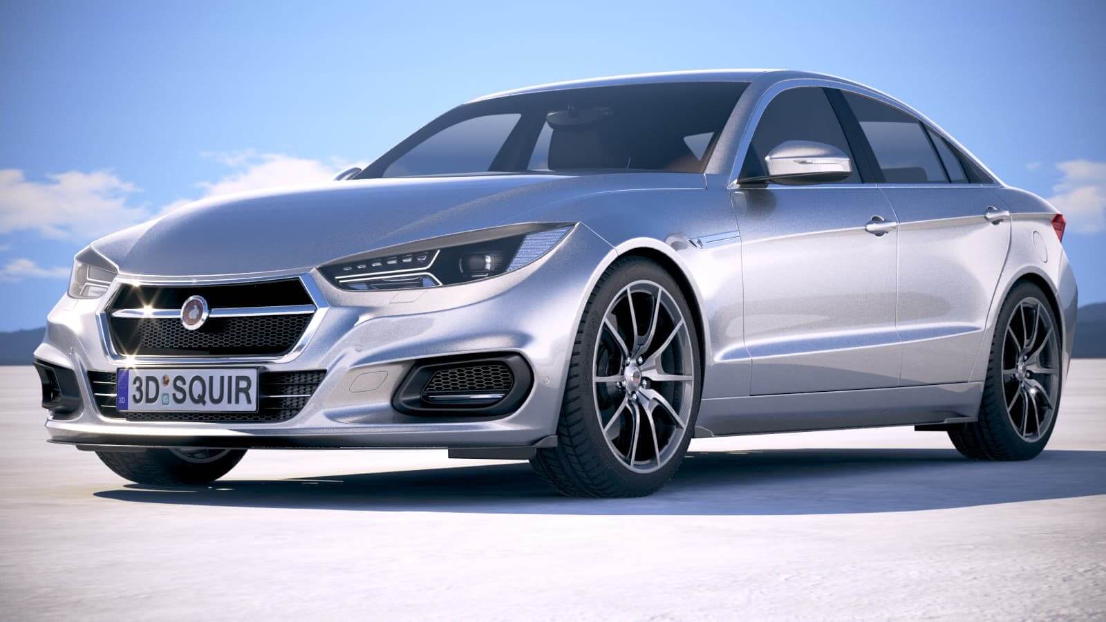 Generic Sedan 2018 - 3D Model by SQUIR