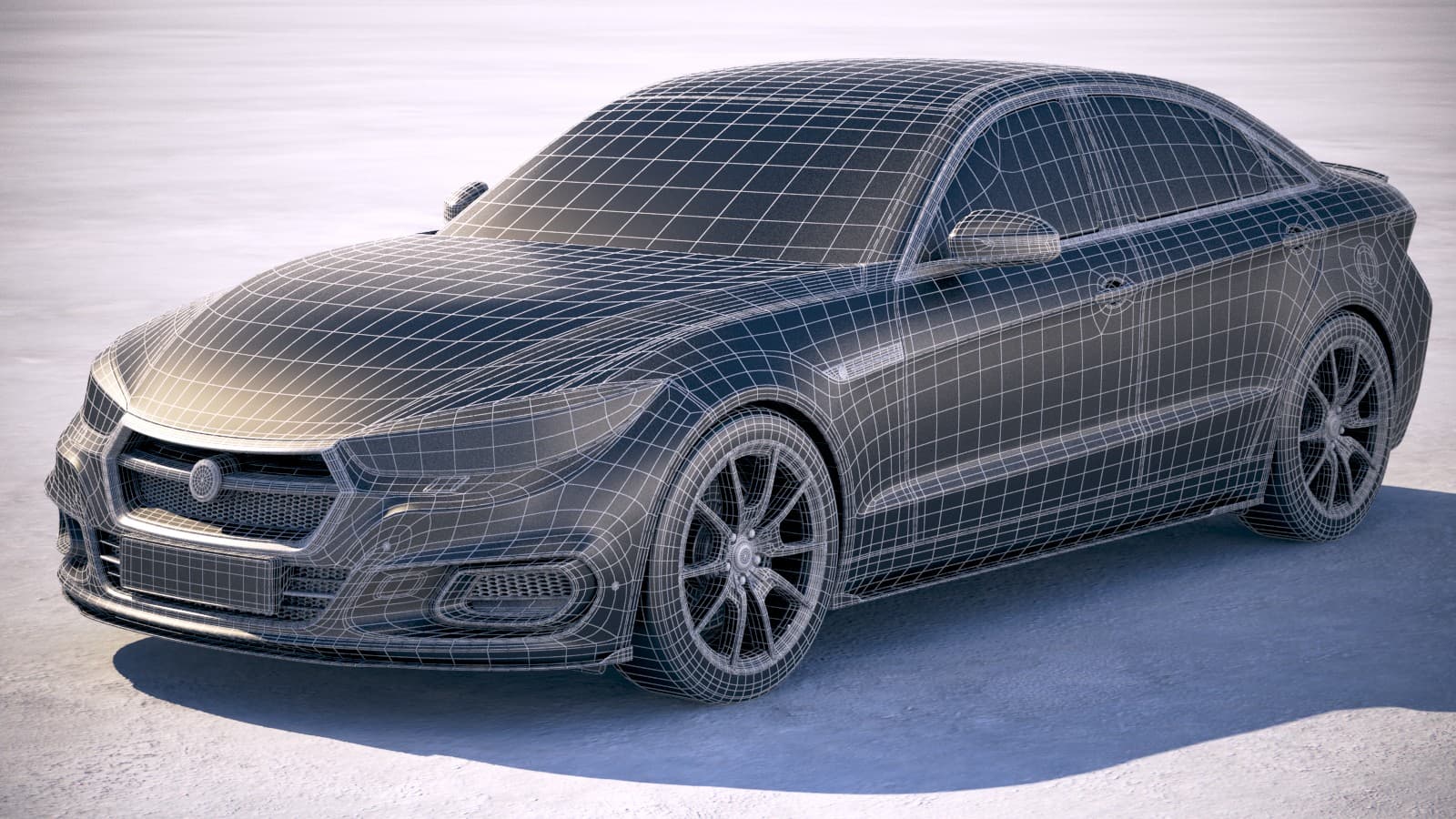 Generic Sedan 2018 - 3D Model by SQUIR