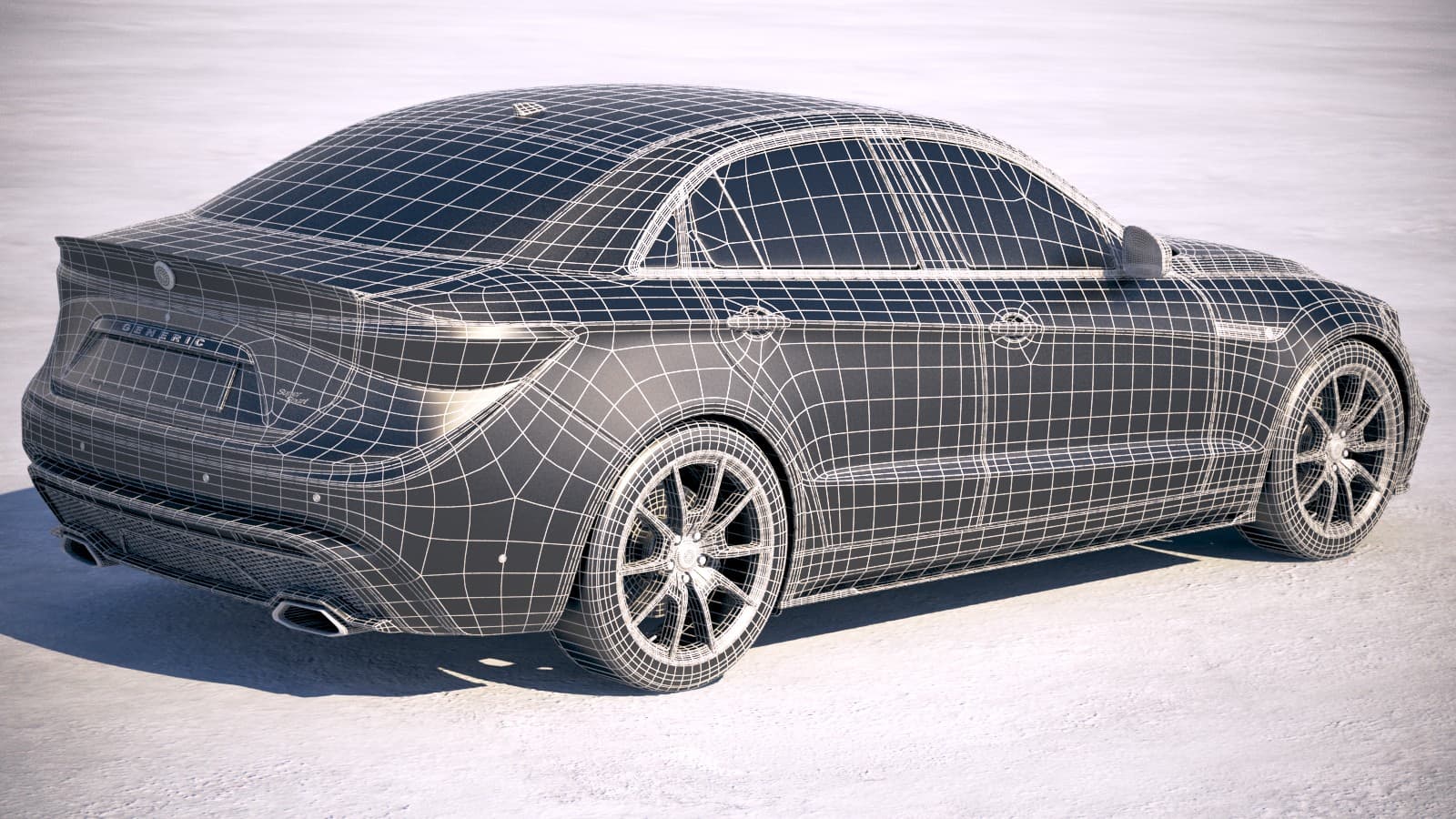 Generic Sedan 2018 - 3D Model by SQUIR