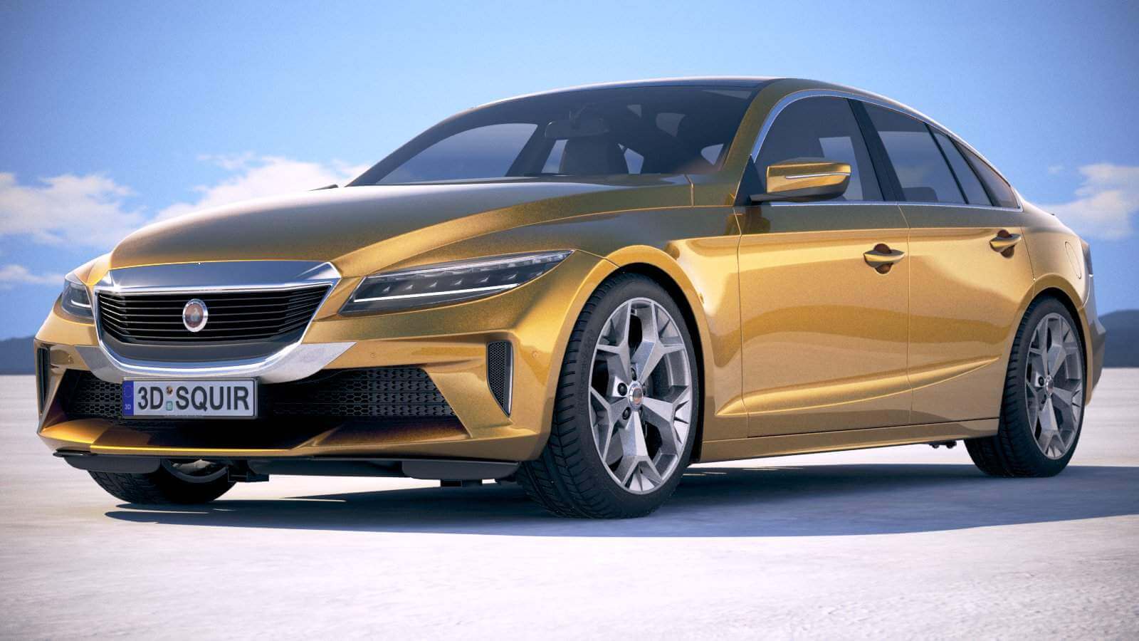 Generic Sedan 2019 - 3D Model by SQUIR