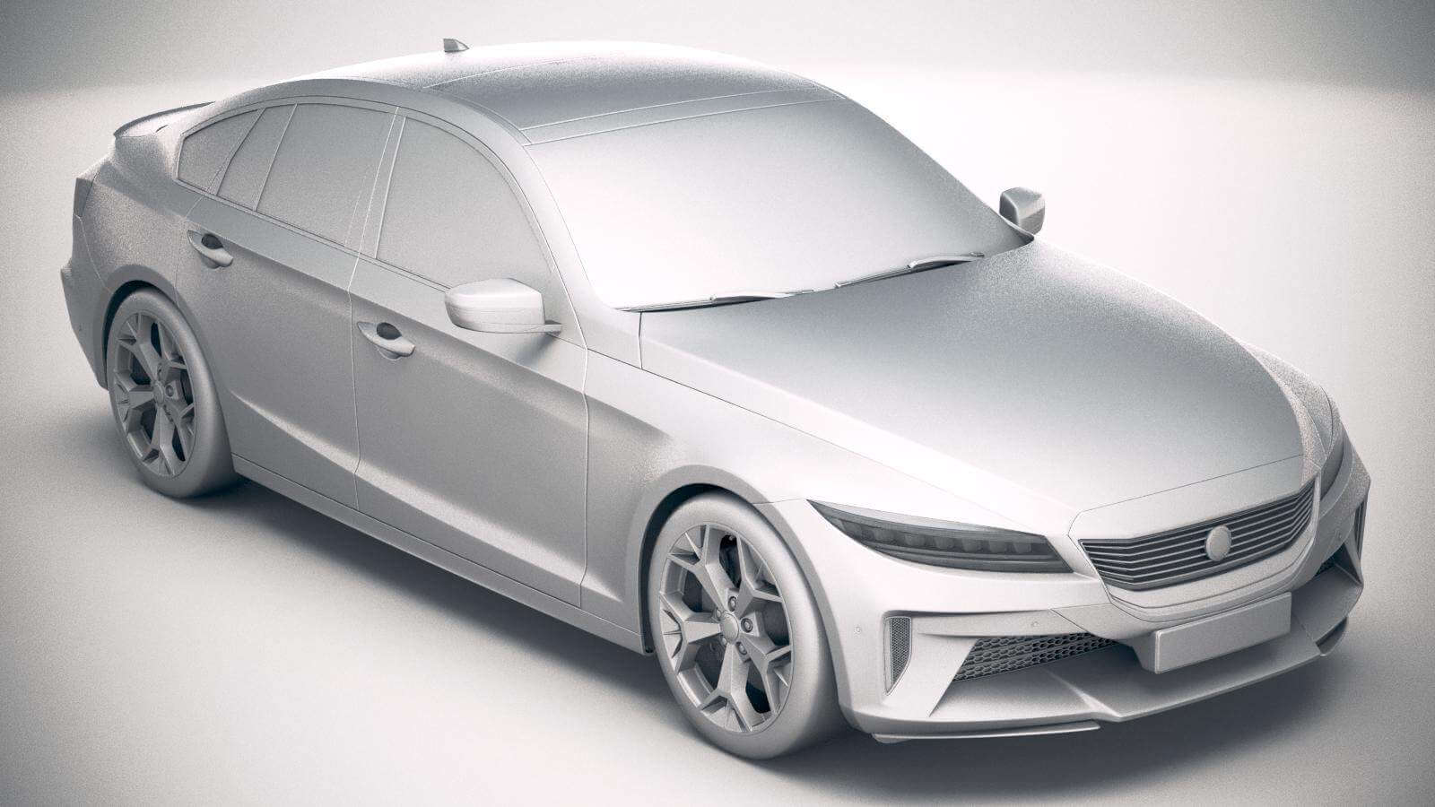 Generic Sedan 2019 - 3D Model by SQUIR