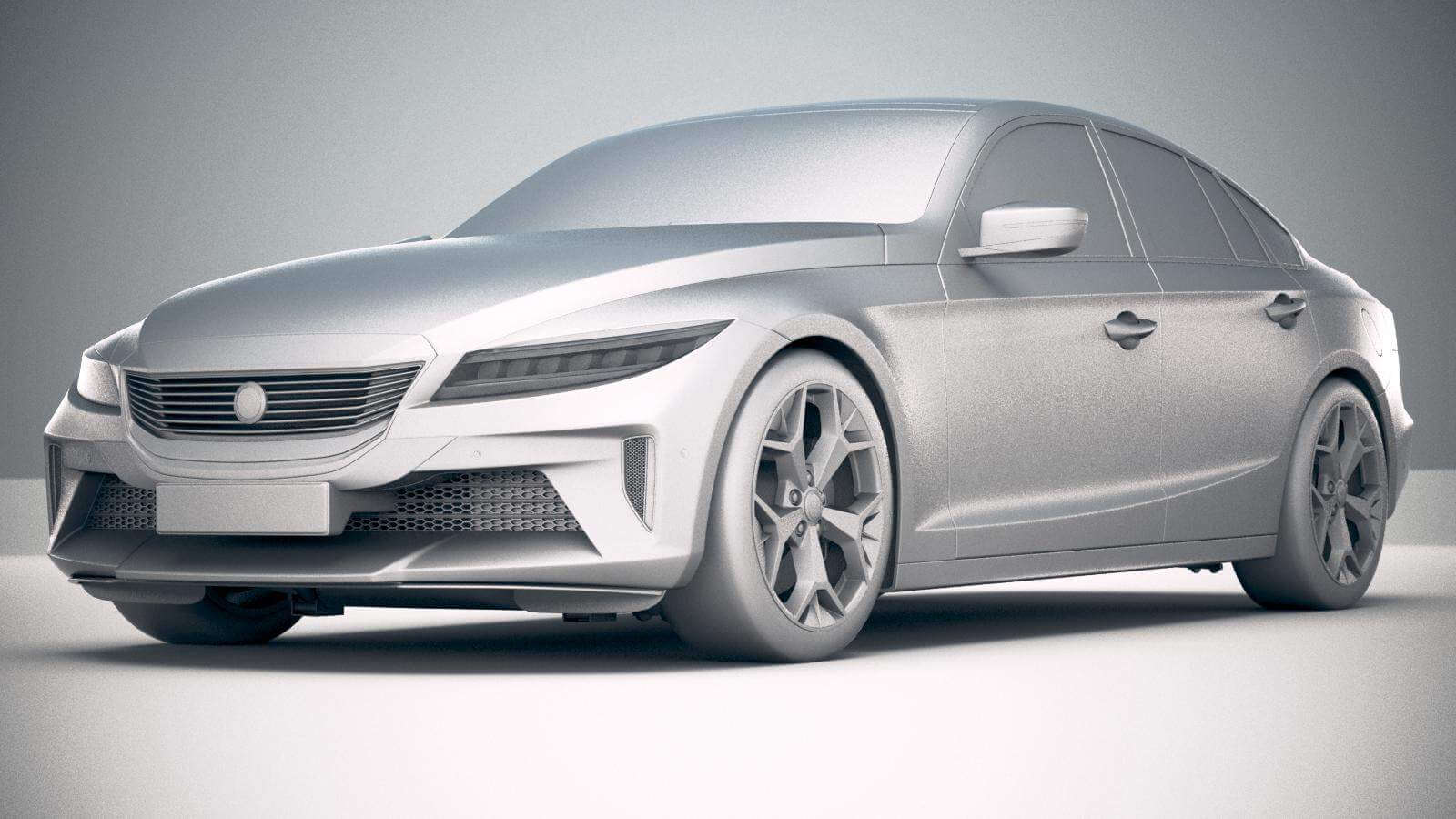 Generic Sedan 2019 - 3D Model by SQUIR