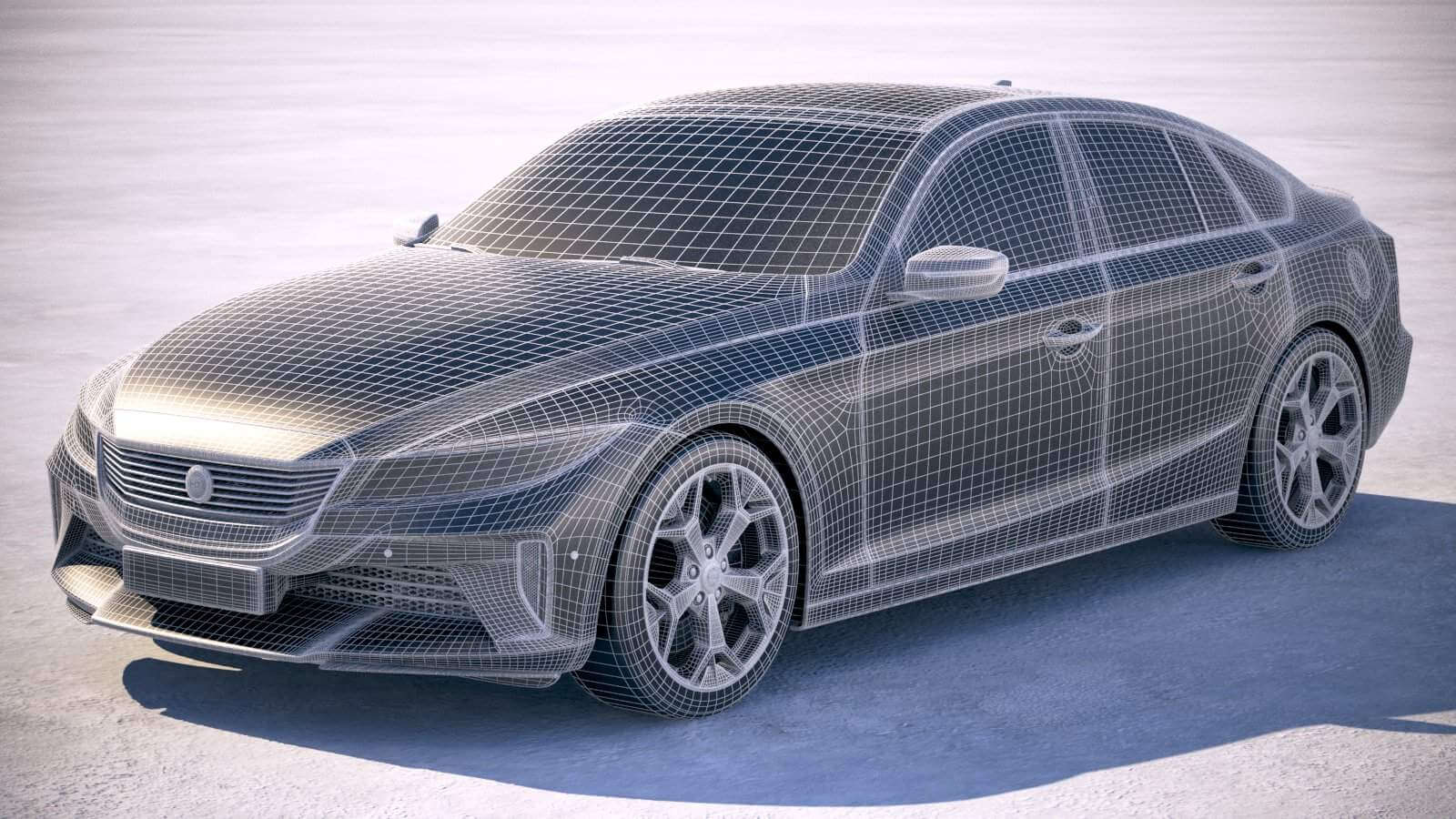 Generic Sedan 2019 - 3D Model by SQUIR