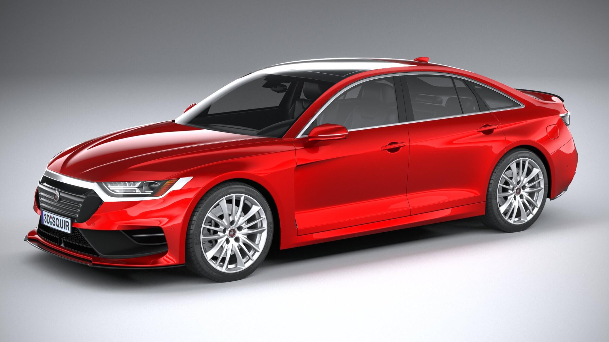 Generic Sedan 2020 V2 - 3D Model by SQUIR