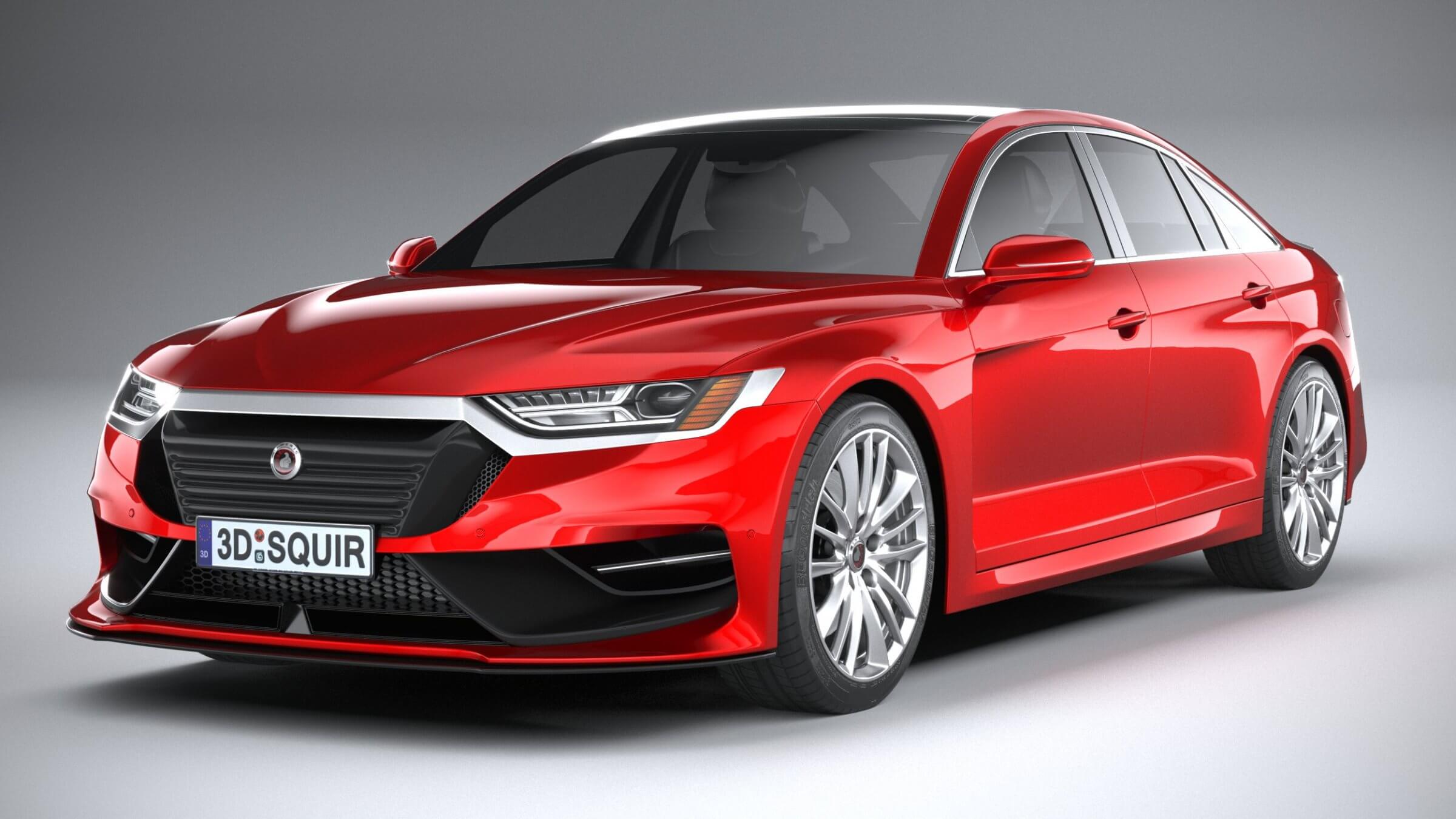 Generic Sedan 2020 V2 - 3D Model by SQUIR