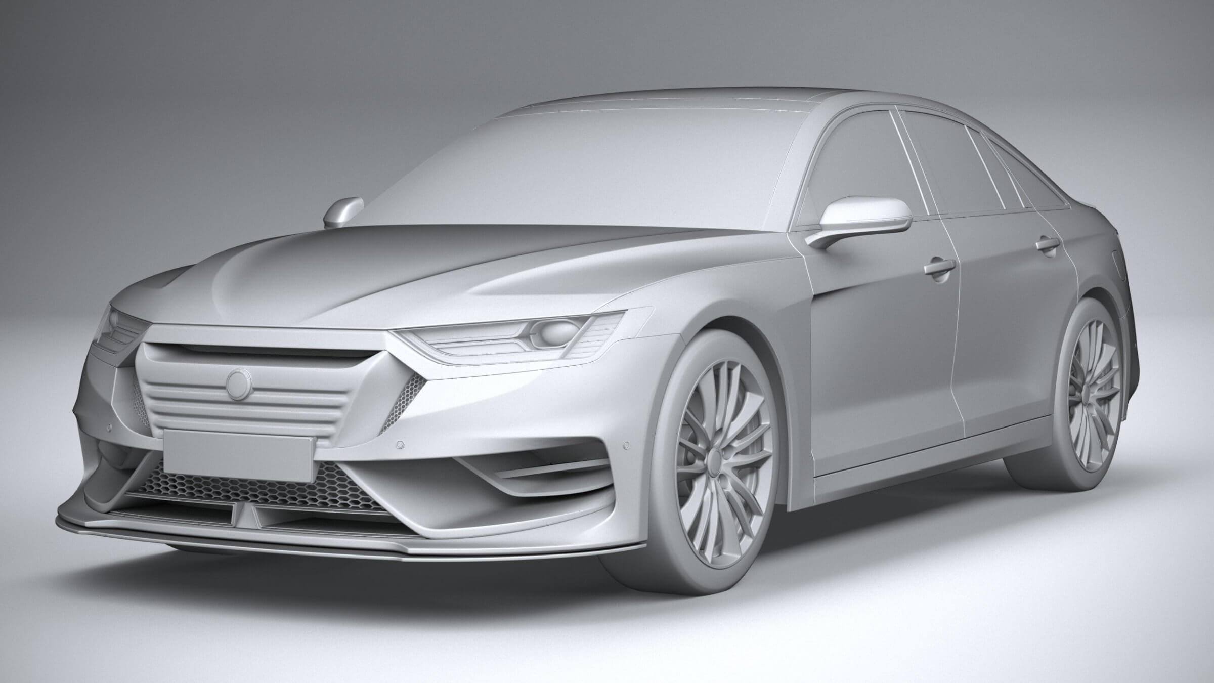 Generic Sedan 2020 V2 - 3D Model by SQUIR