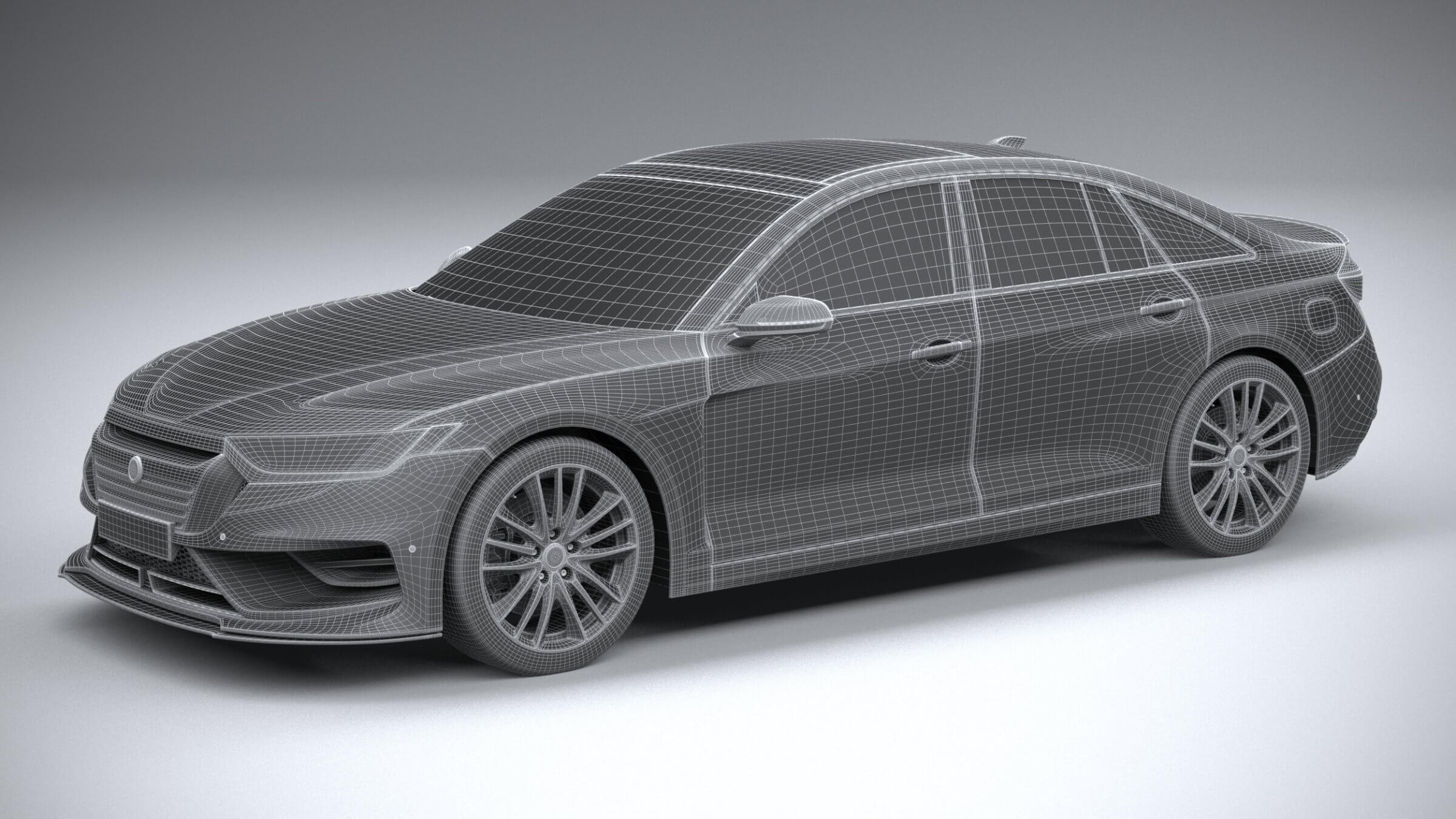 Generic Sedan 2020 V2 - 3D Model by SQUIR