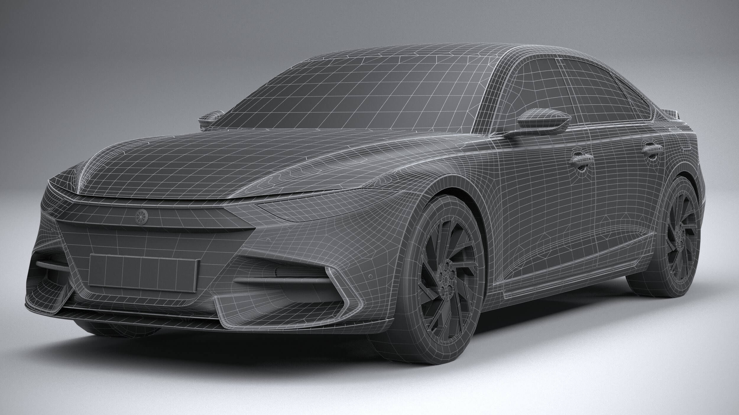 Generic Sedan V1 2022 Low Poly - 3D Model by SQUIR