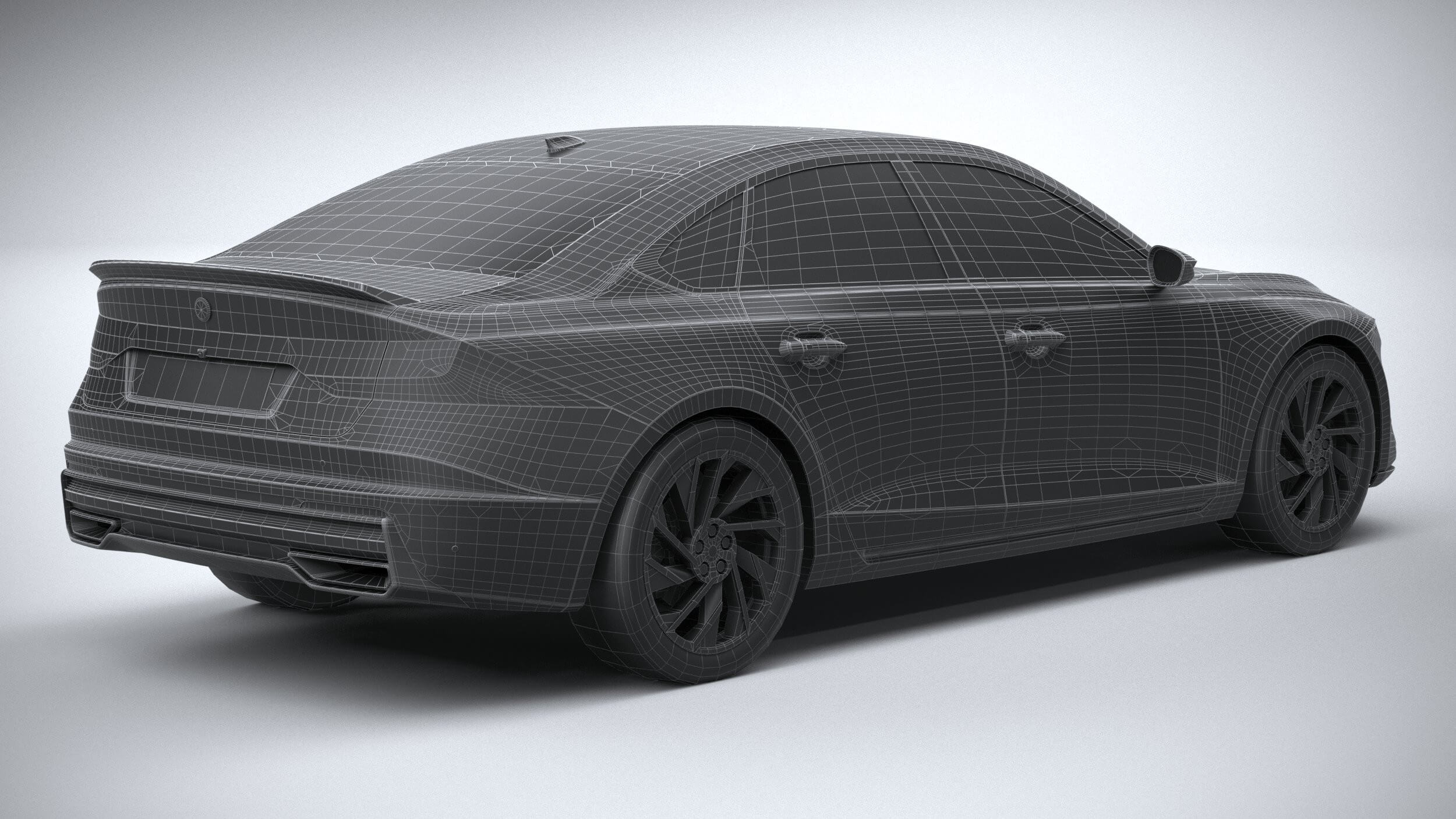 Generic Sedan V1 2022 Low Poly - 3D Model by SQUIR