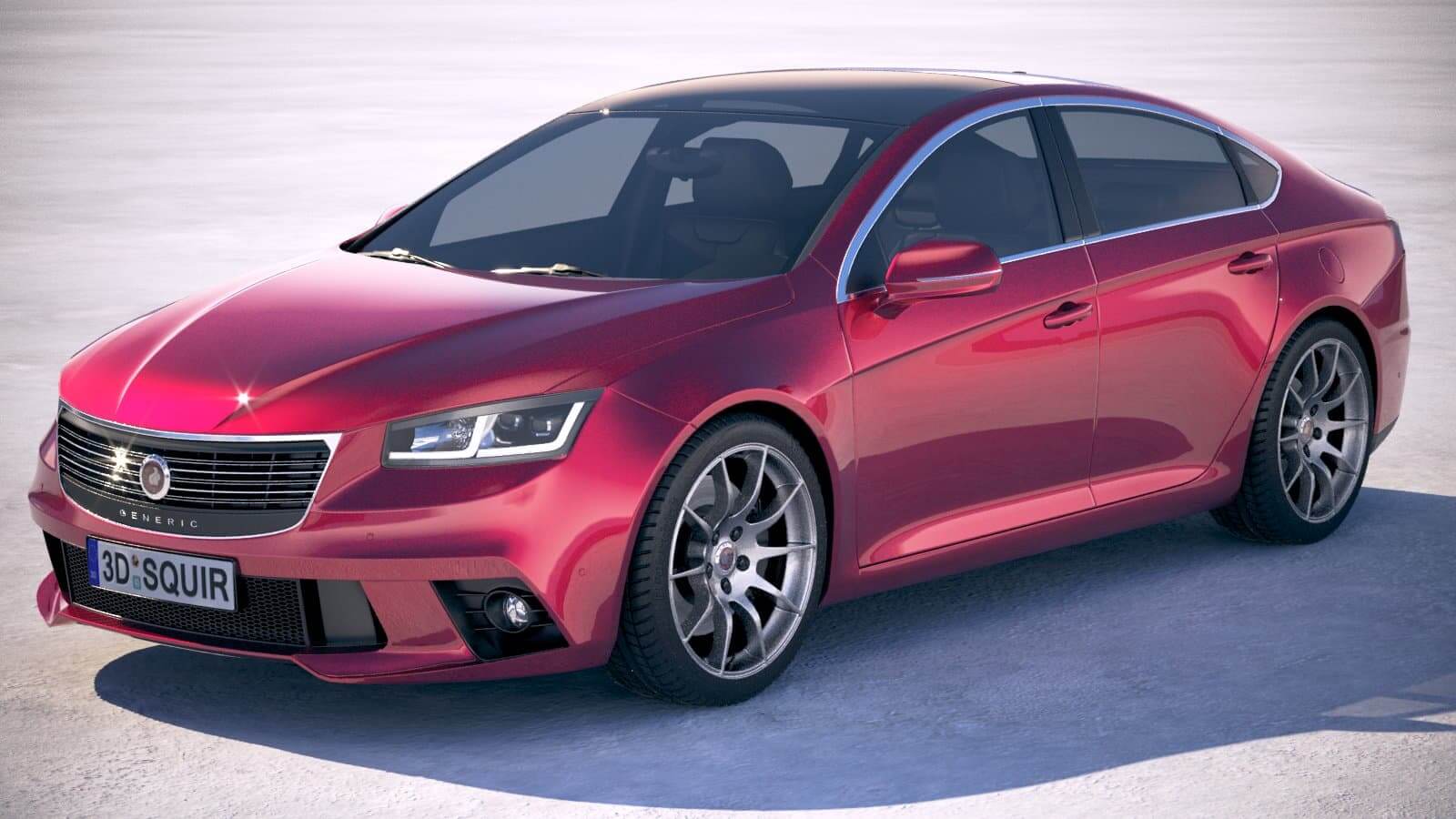 Generic Sedan V2 2018 - 3D Model by SQUIR