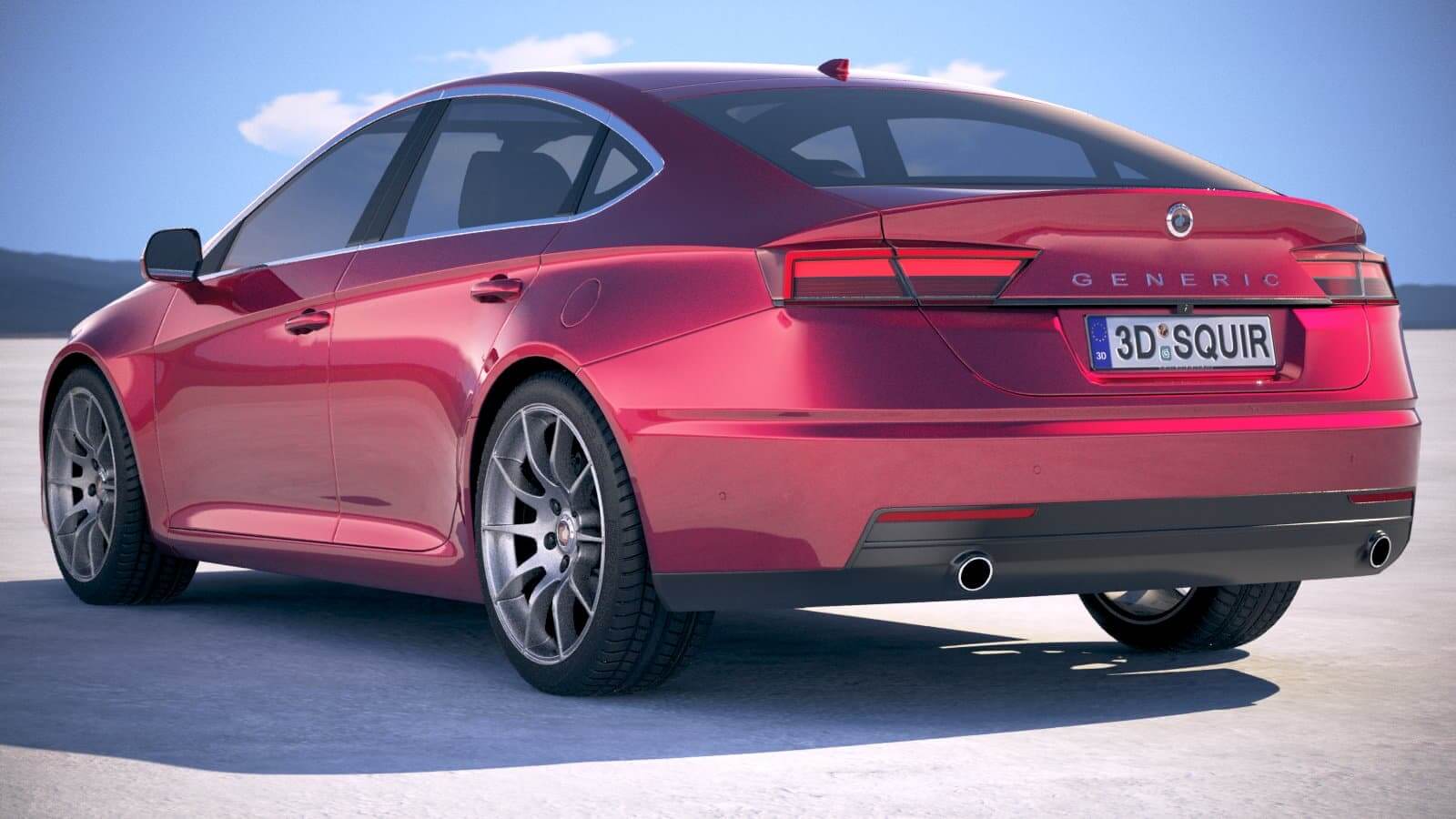 Generic Sedan V2 2018 - 3D Model by SQUIR