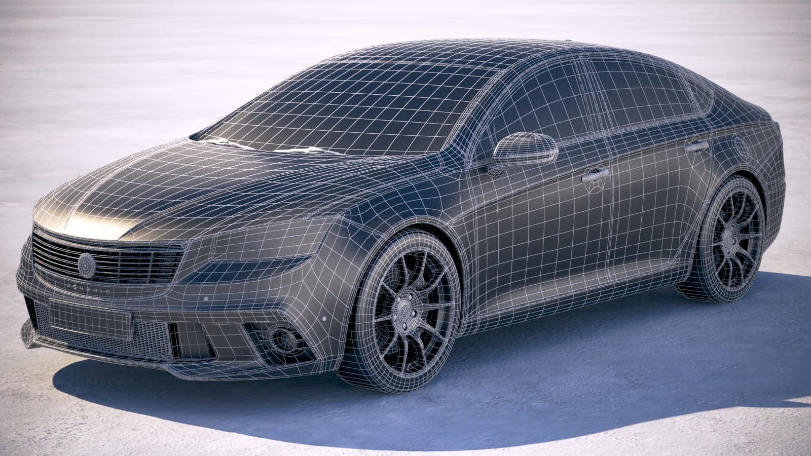 Generic Sedan V2 2018 - 3D Model by SQUIR