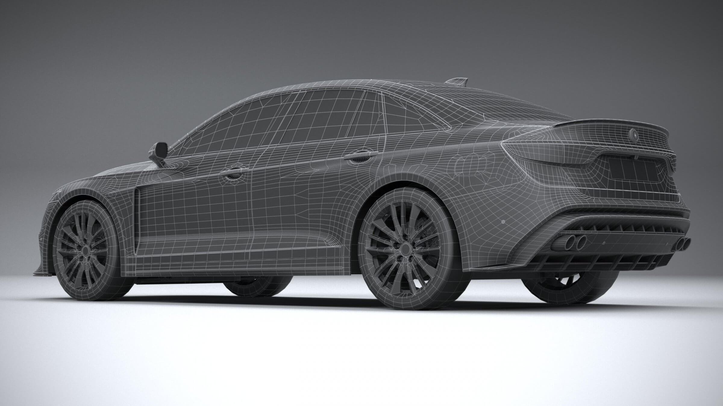 Generic Sedan V2 2020 Low Poly - 3D Model by SQUIR