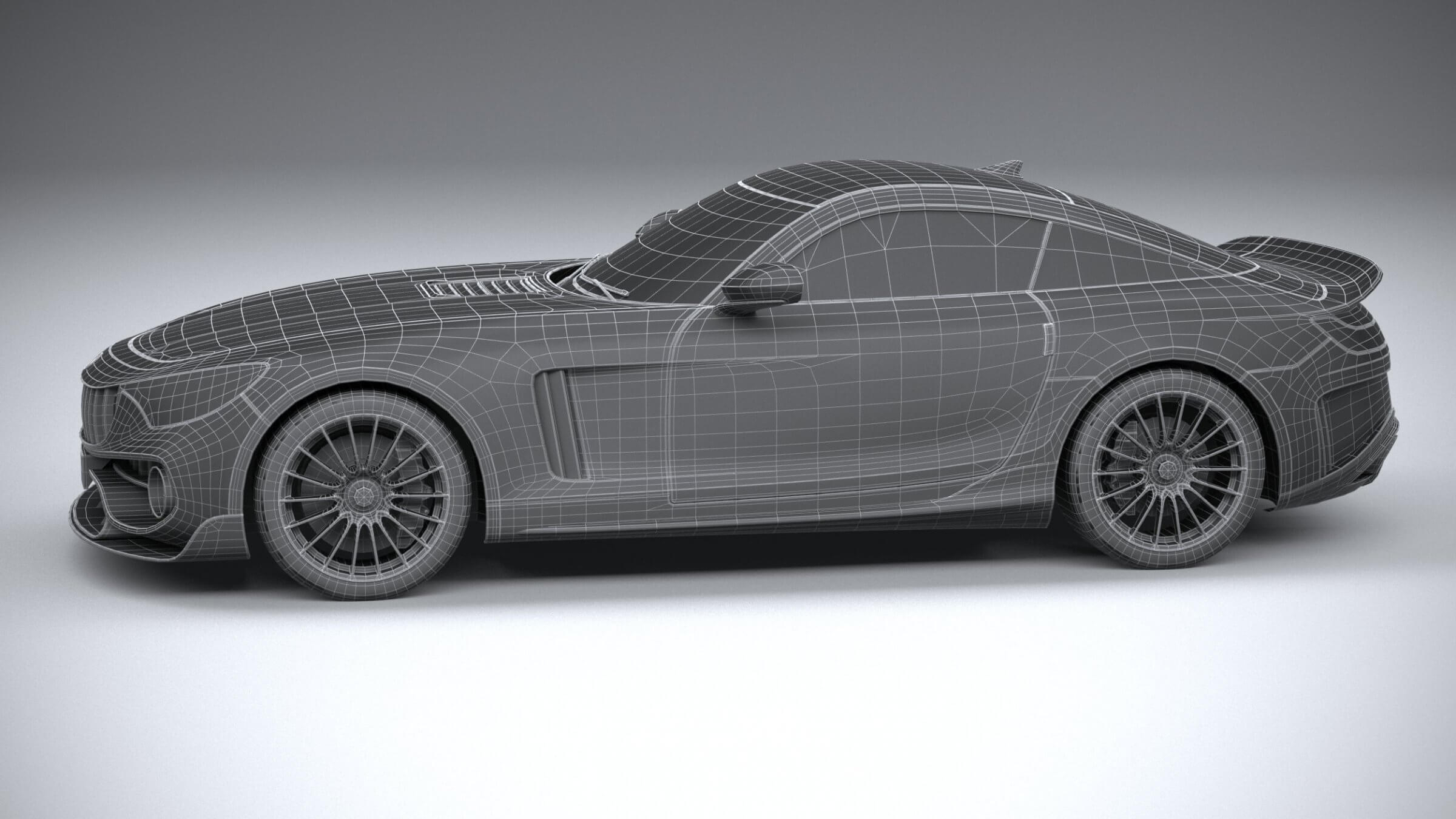 Generic Sport Car 2021 Low Poly - 3D Model by SQUIR