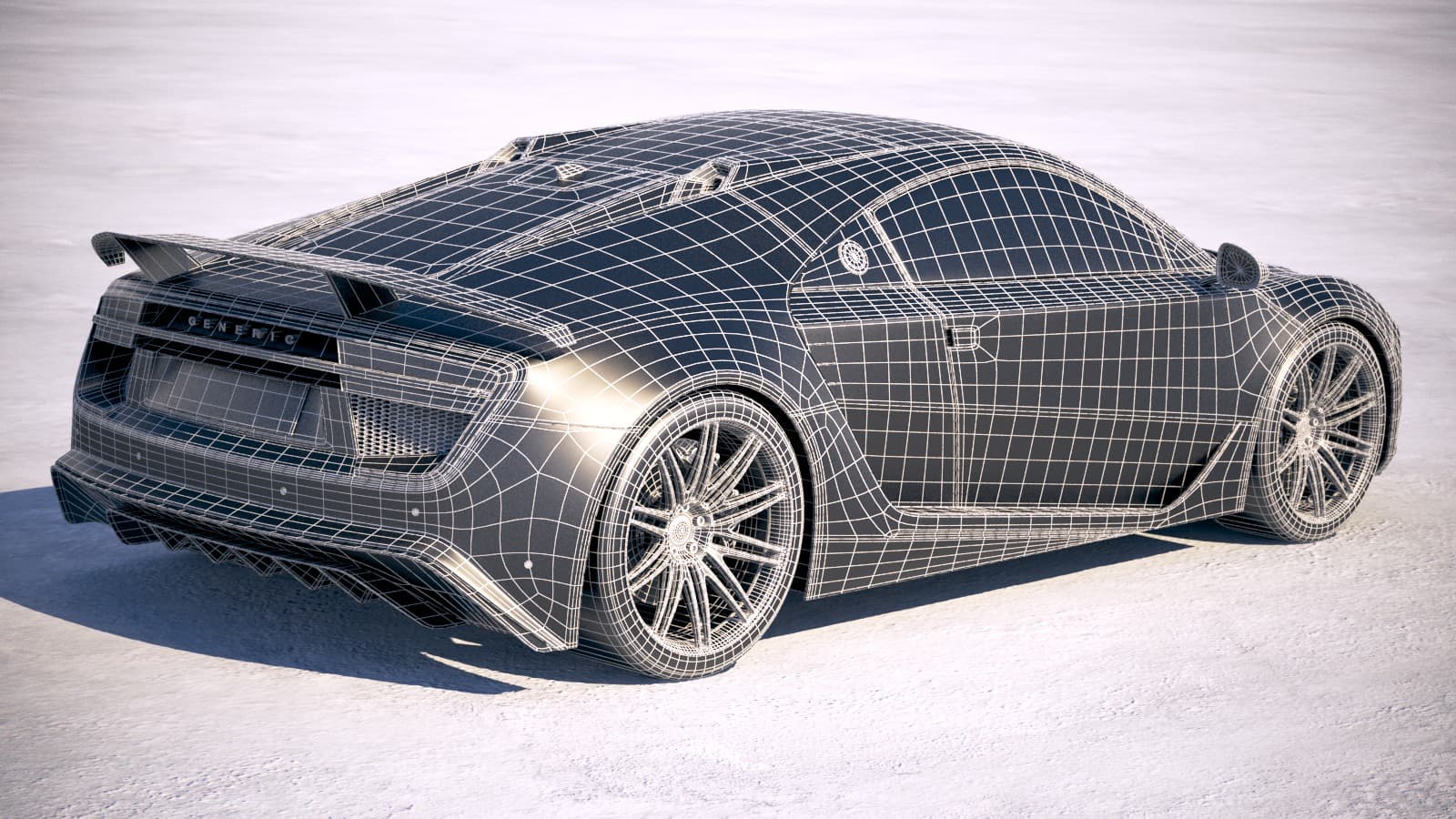 Generic Supercar 2018 - 3D Model by SQUIR