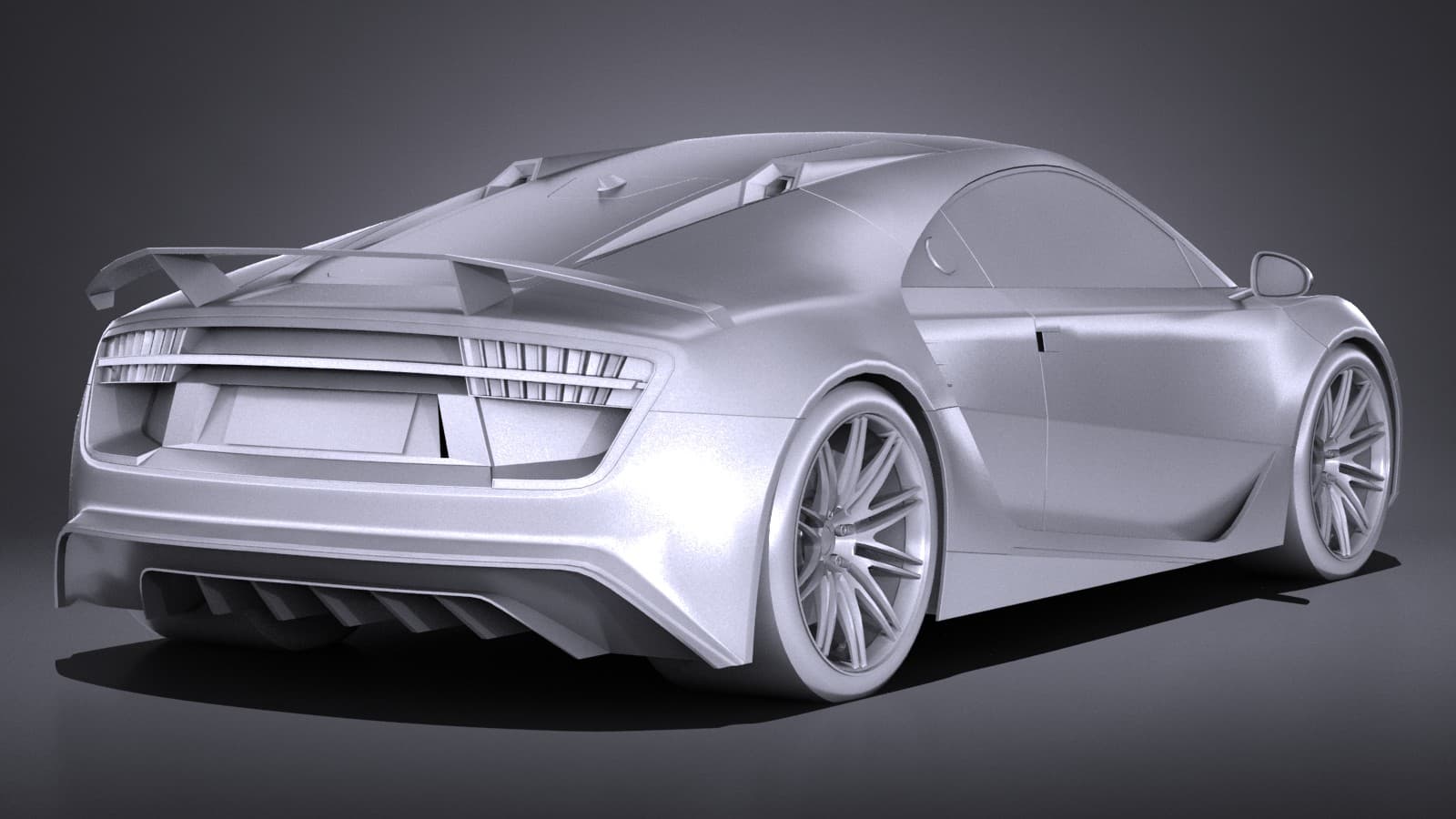 Generic Supercar 2018 - 3D Model by SQUIR