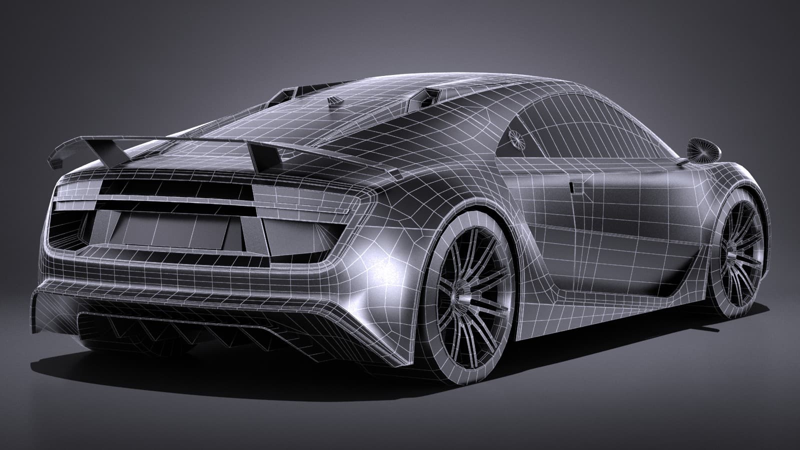 Generic Supercar 2018 - 3D Model by SQUIR