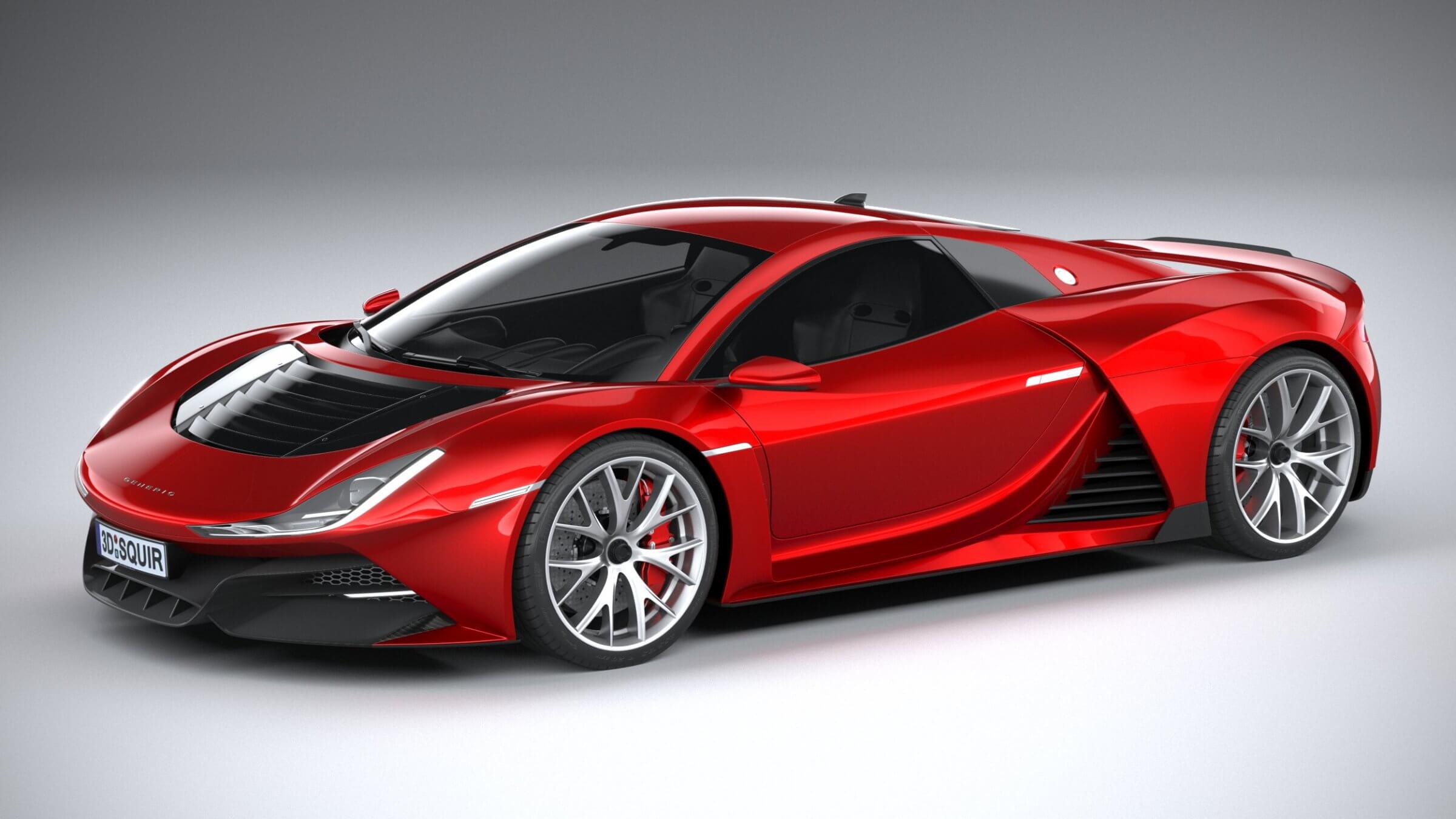 Generic Supercar 2020 - 3D Model by SQUIR