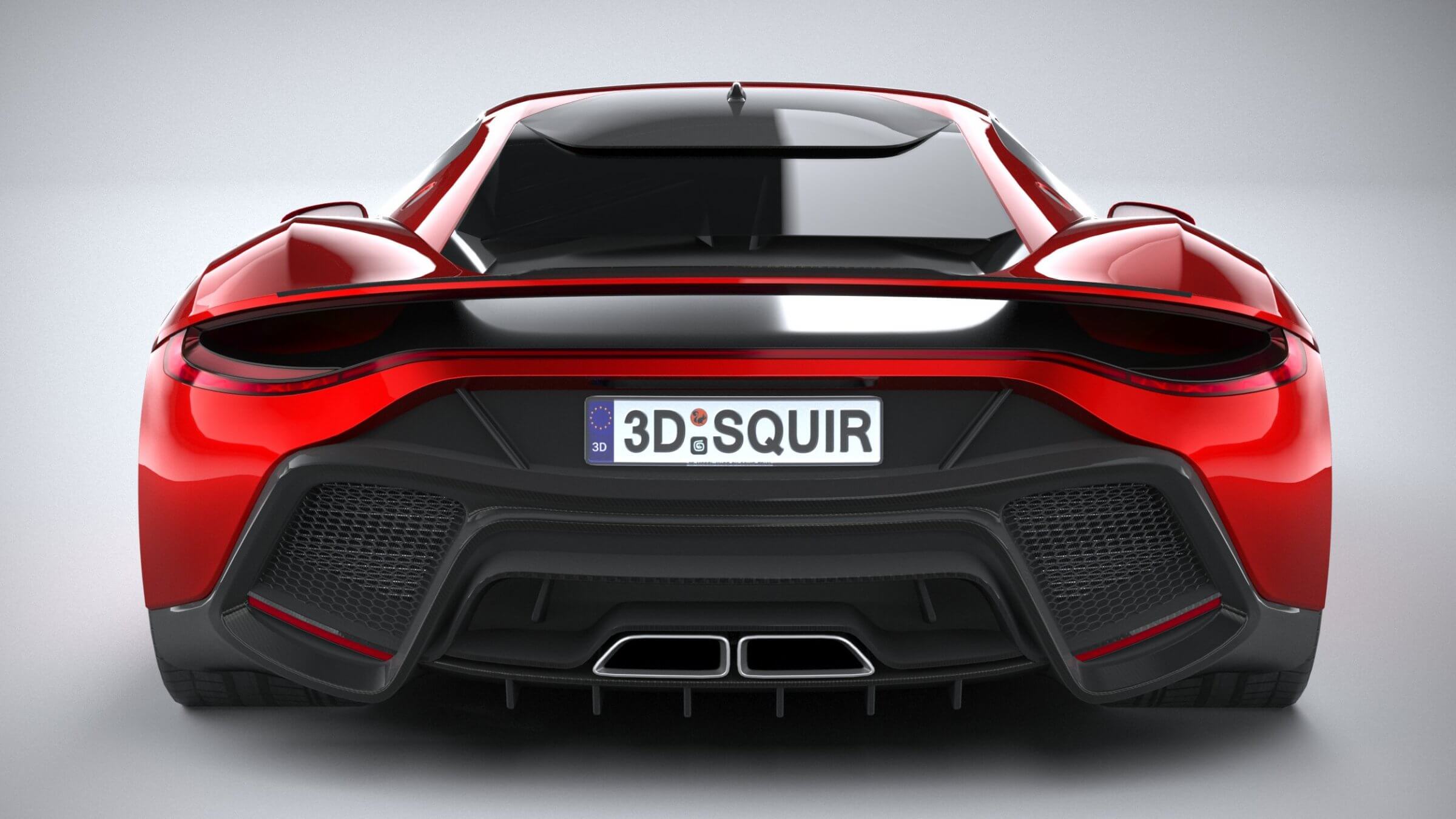 Generic Supercar V1 2020 Low Poly - 3D Model by SQUIR