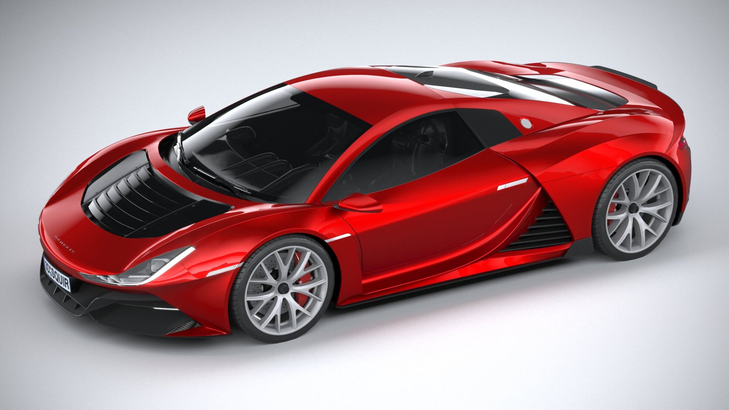 Generic Supercar V1 2020 Low Poly - 3D Model by SQUIR